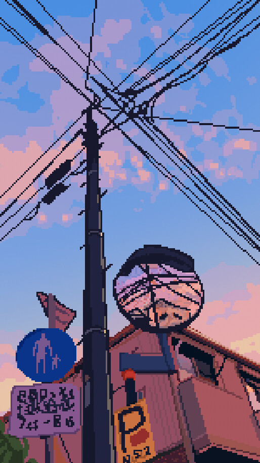 ArtStation - Sunset Pixel art