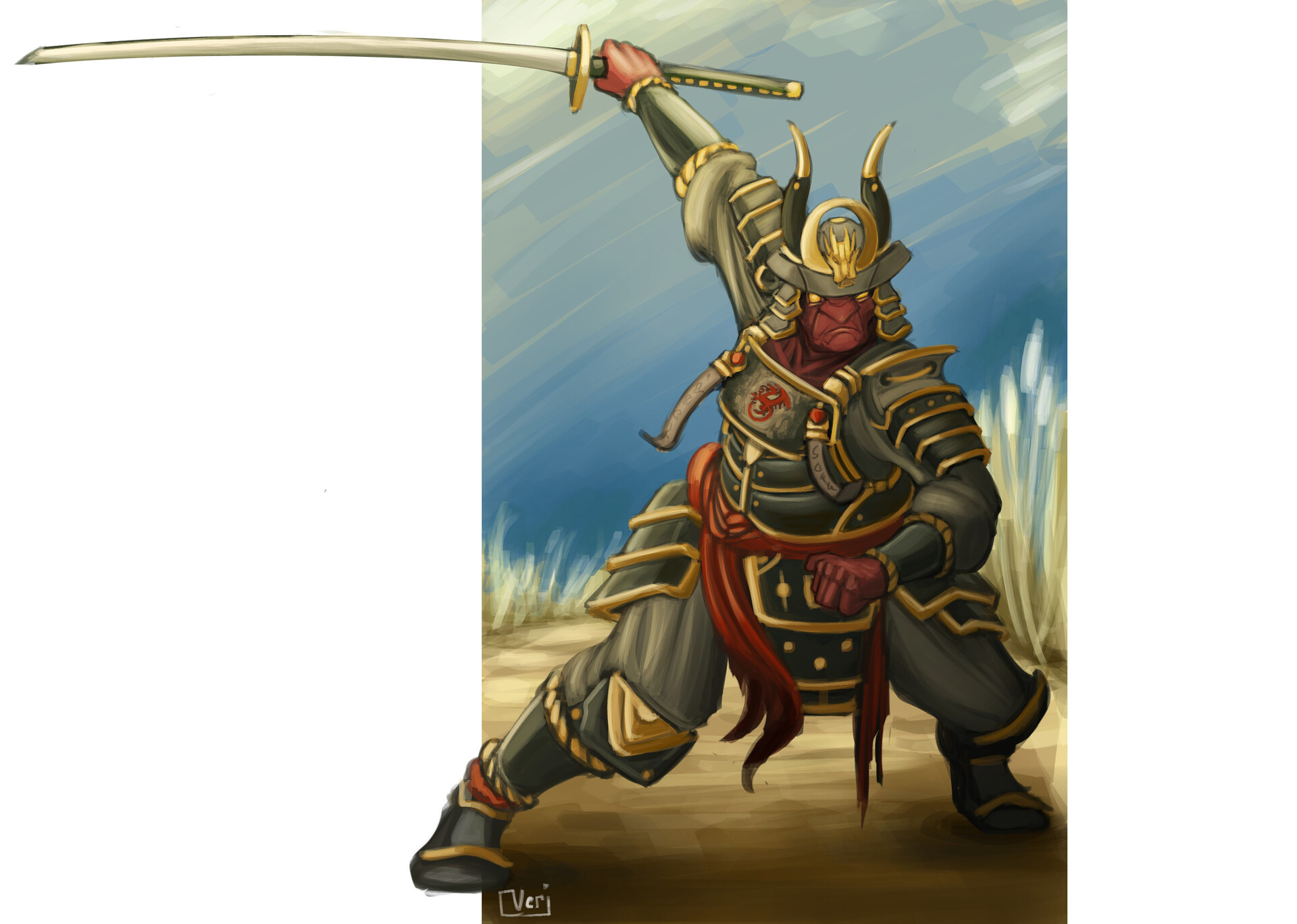 ArtStation - Nagashi - Hobgoblin Samurai