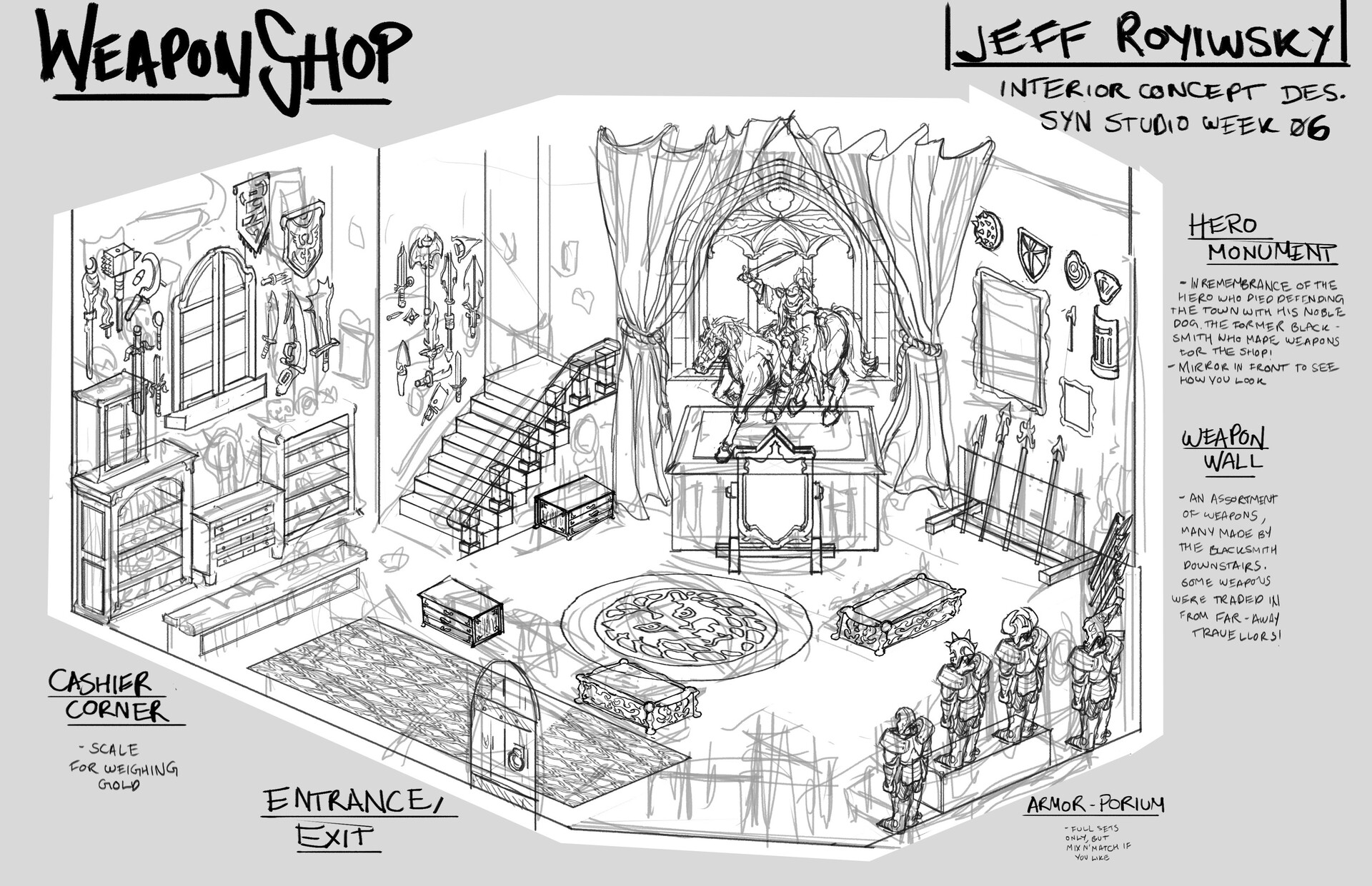 Jeffrey Royiwsky - Environment Sketching and Process