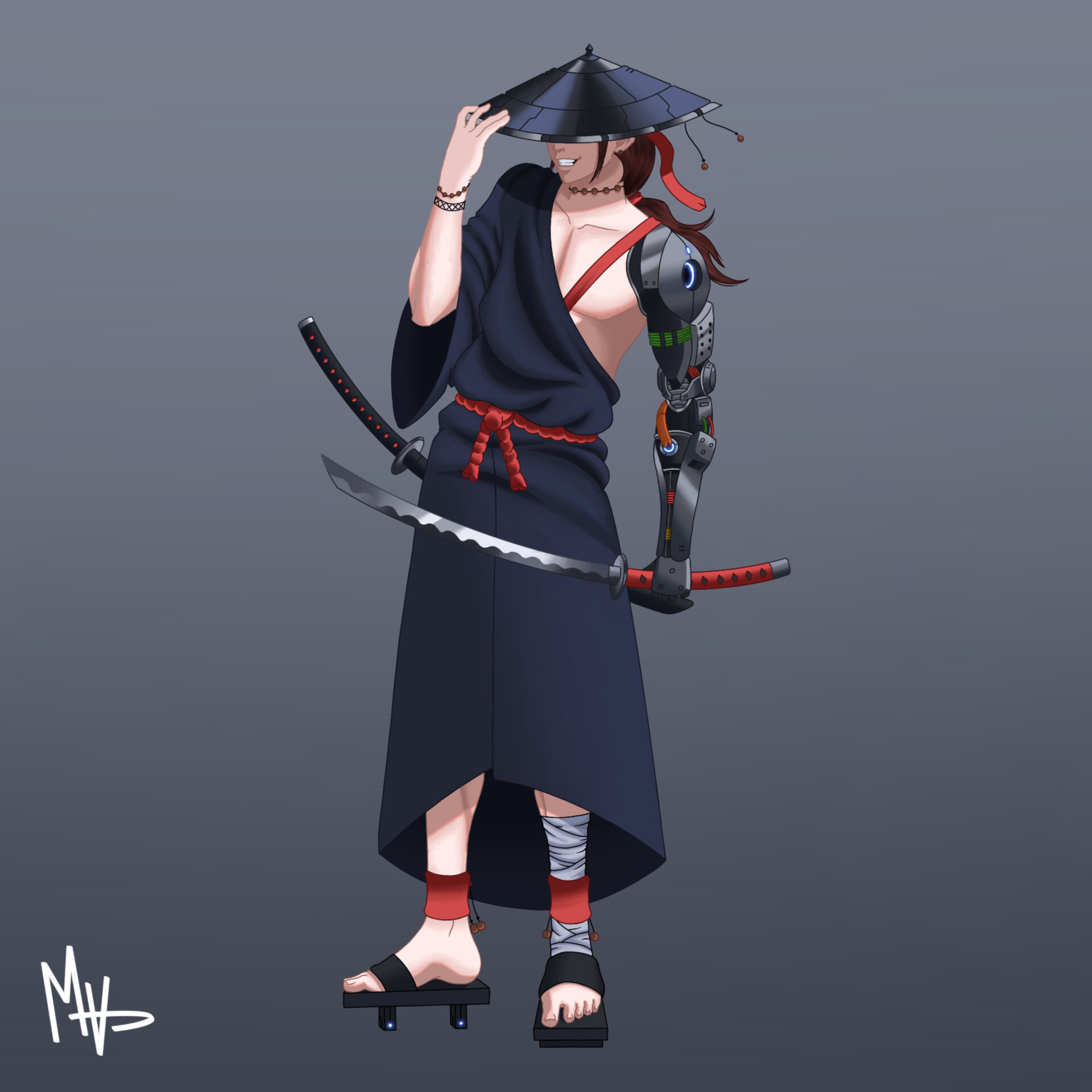 ArtStation - Cybernetic Samurai Concept Art