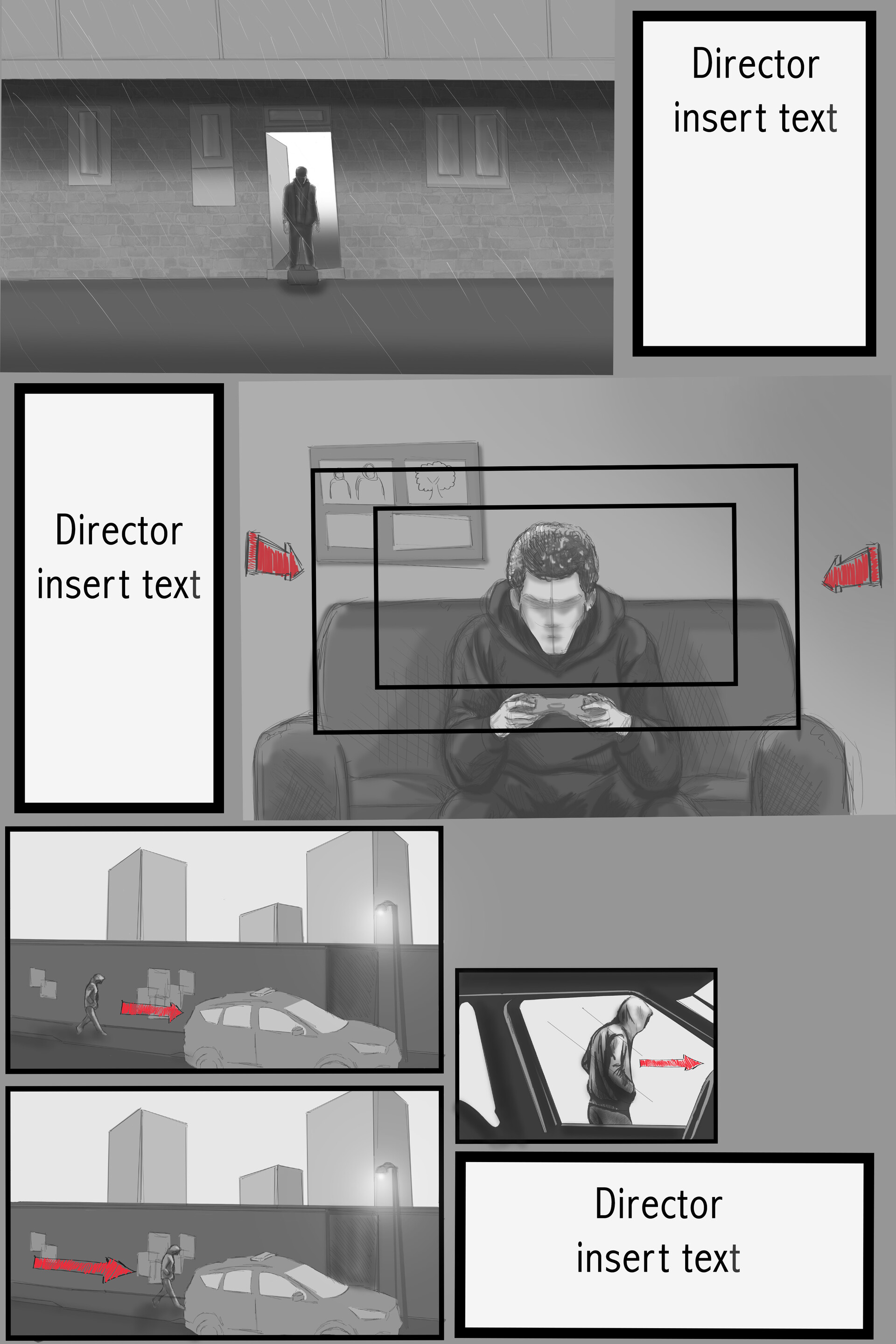 ArtStation - Storyboard splash page for upcoming short ‘Londons forgotten’