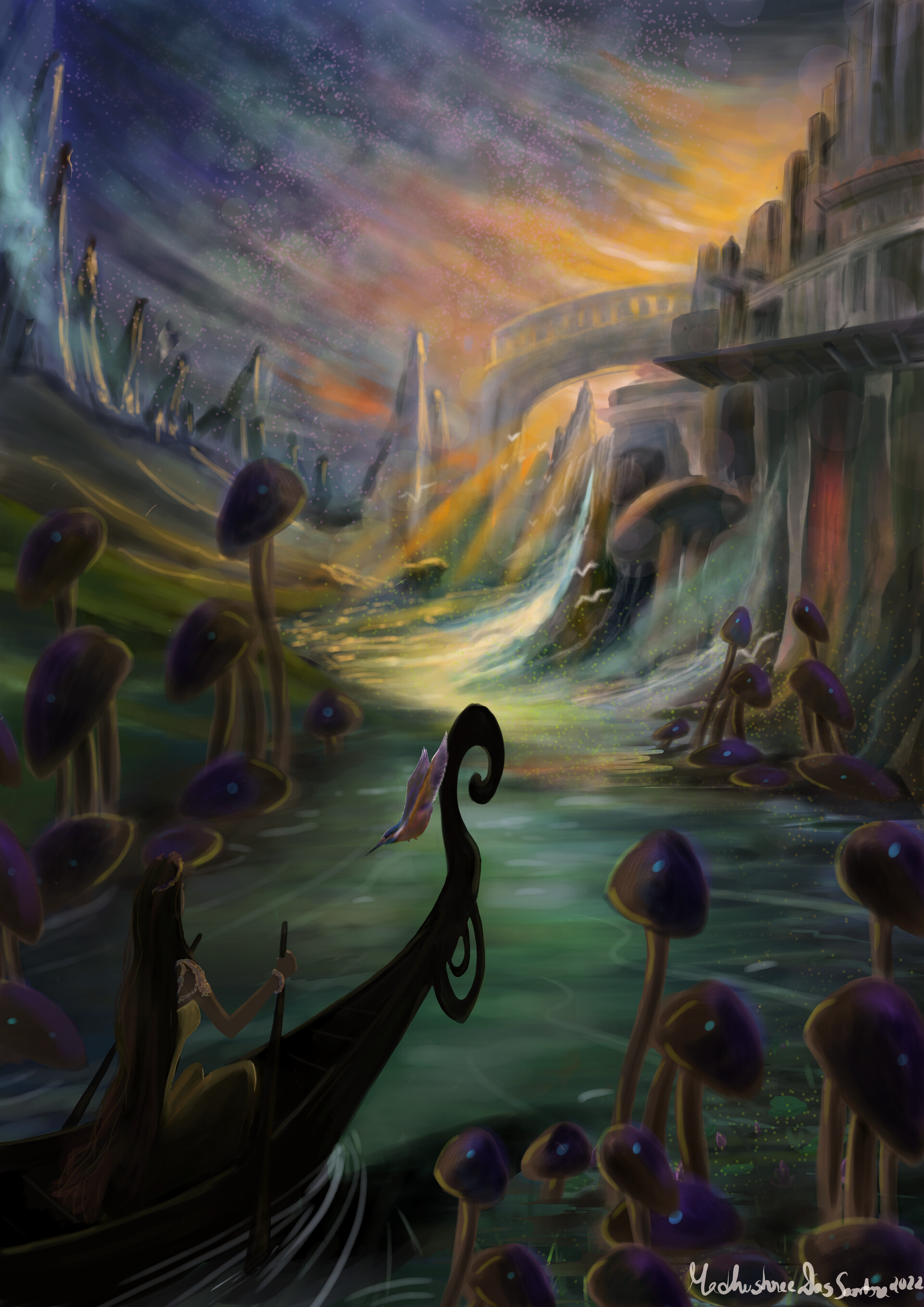 ArtStation - a lady with boat