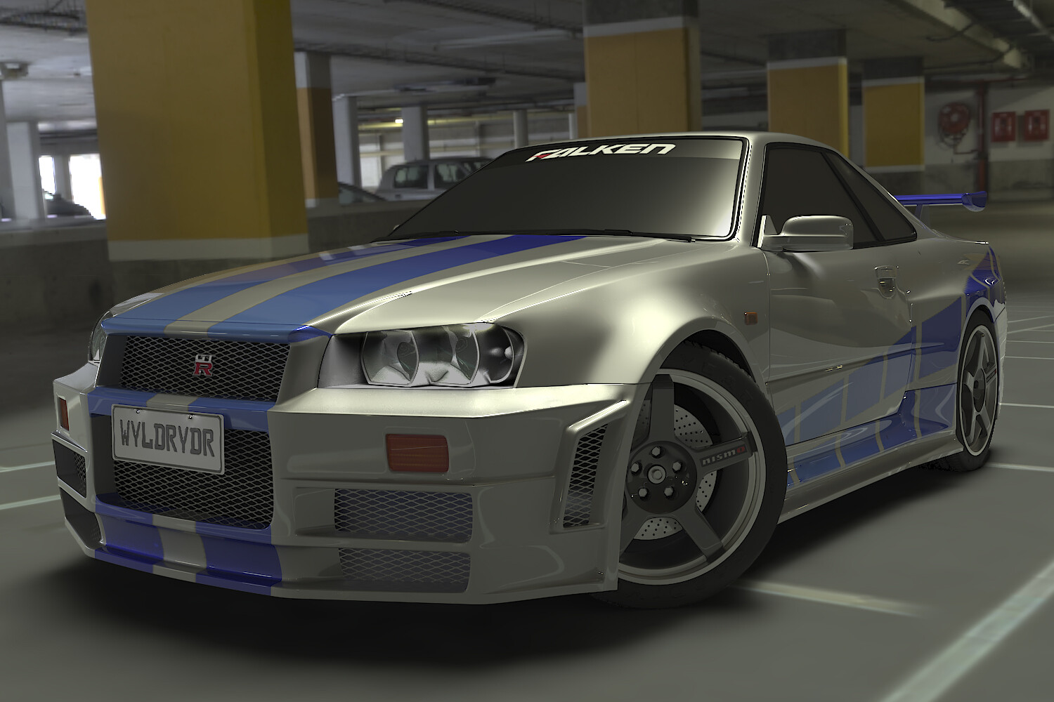 ArtStation - Nissan Skyline GTR (R34)