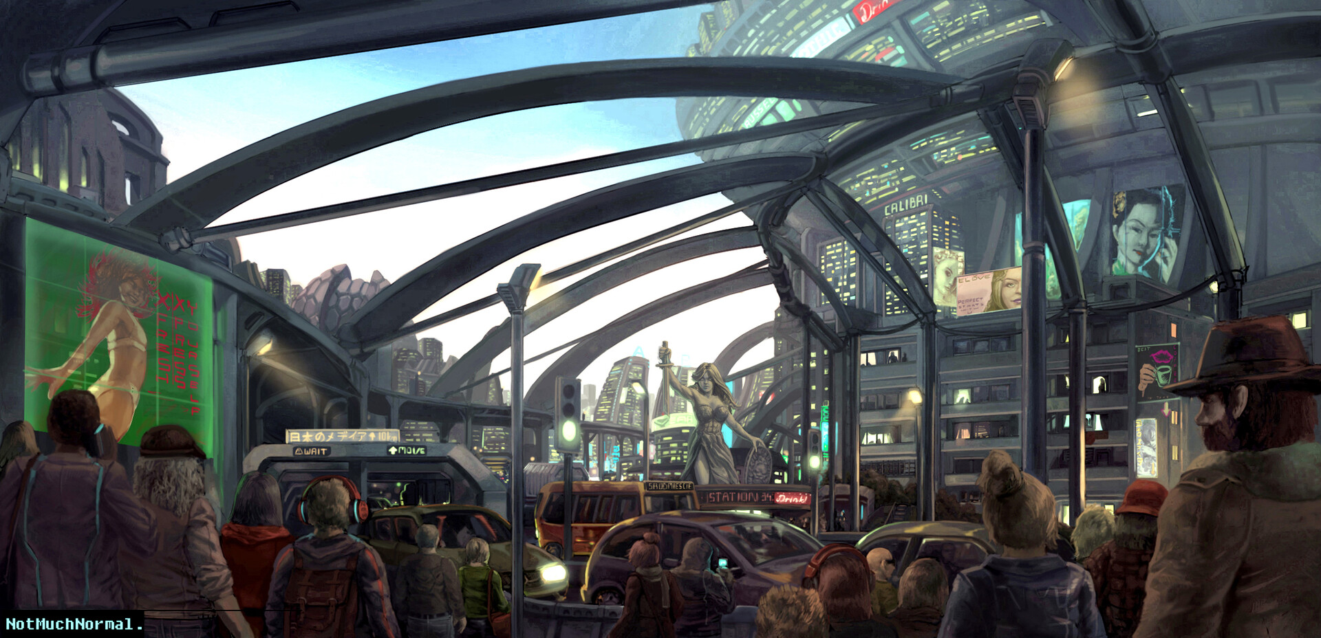 ArtStation - Futuristic City Environment Artwork