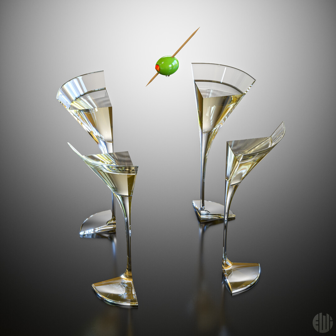 Alexandre Watanabe - 3D Split Drinks - Martini & Margarita