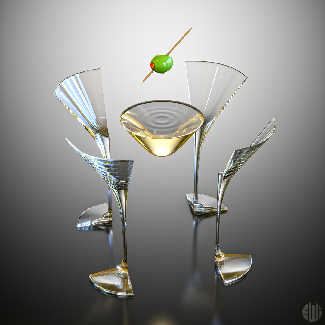 Alexandre Watanabe - 3D Split Drinks - Martini & Margarita