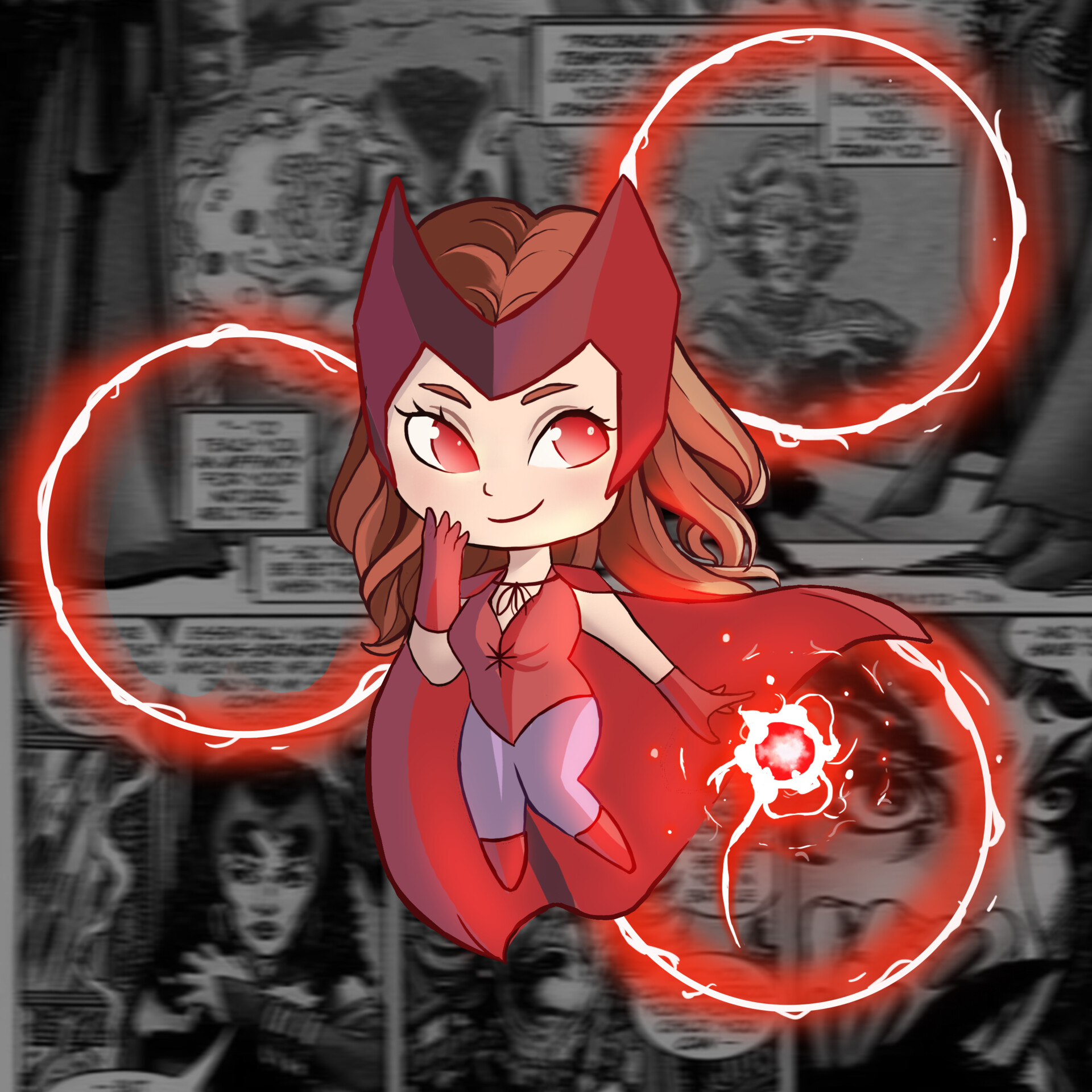 Artstation Chibi Scarlet Witch