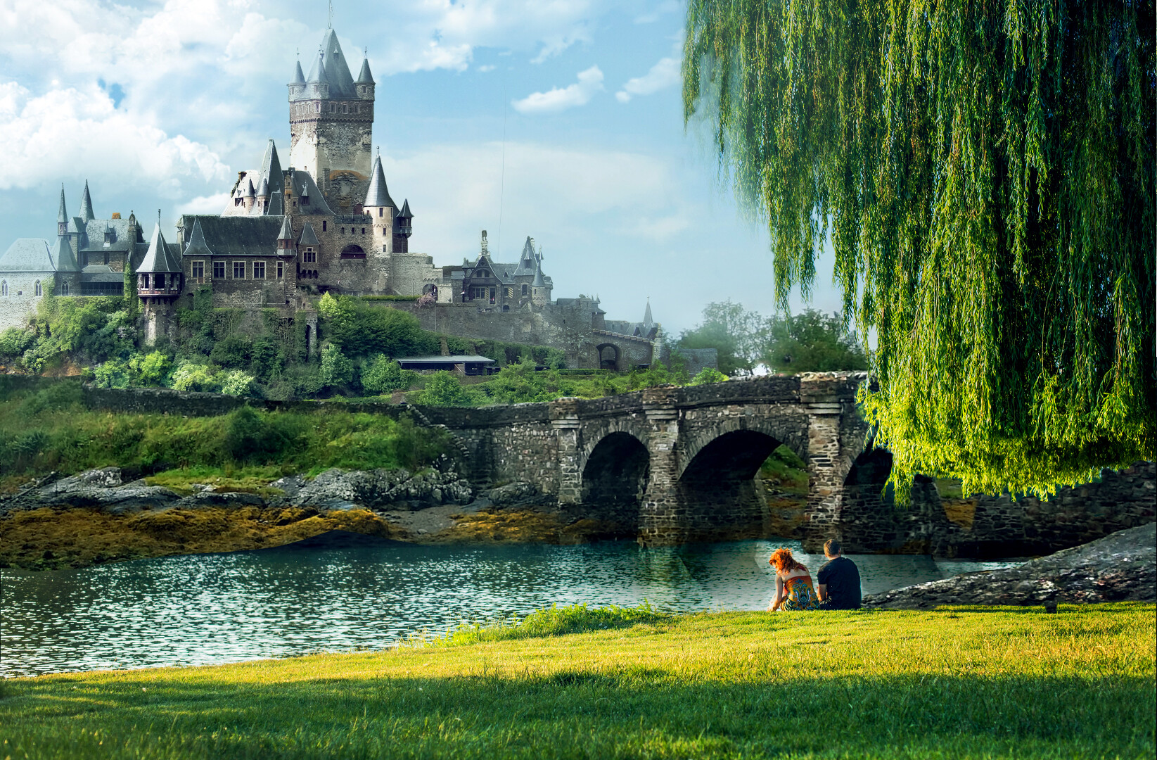 ArtStation - Castle in Green Garden