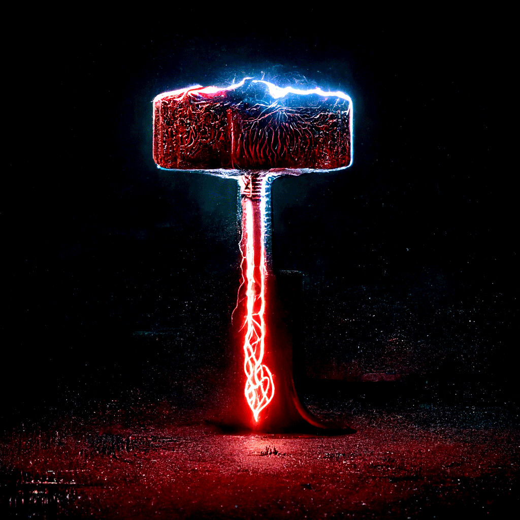 ArtStation - Legendary Mjölnir Hammer in Style of Stranger Things