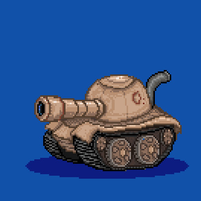 ArtStation - Pixel Enemy Tank gif