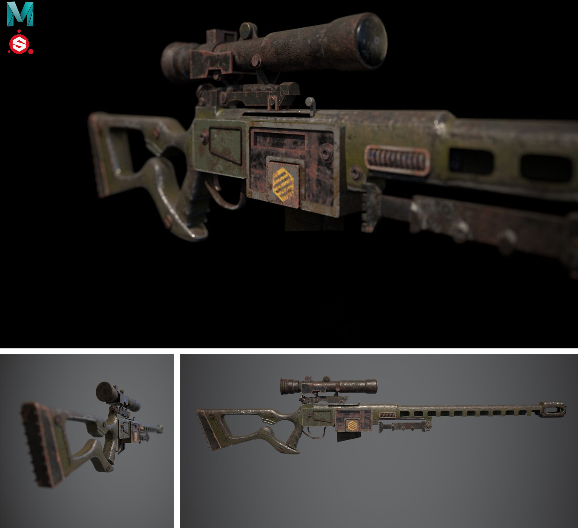 ArtStation - old gun modeling and texturing