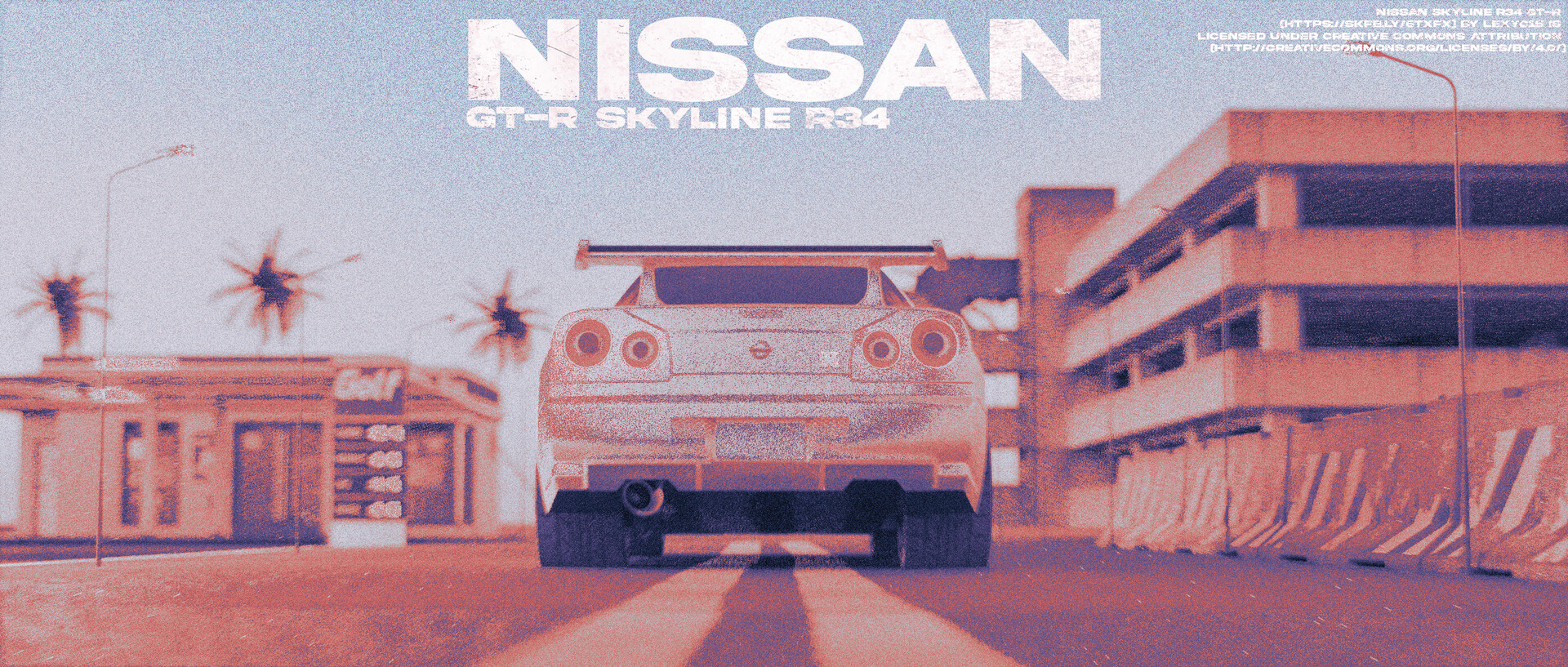 ArtStation - Nissan GT-R SKYLINE R34