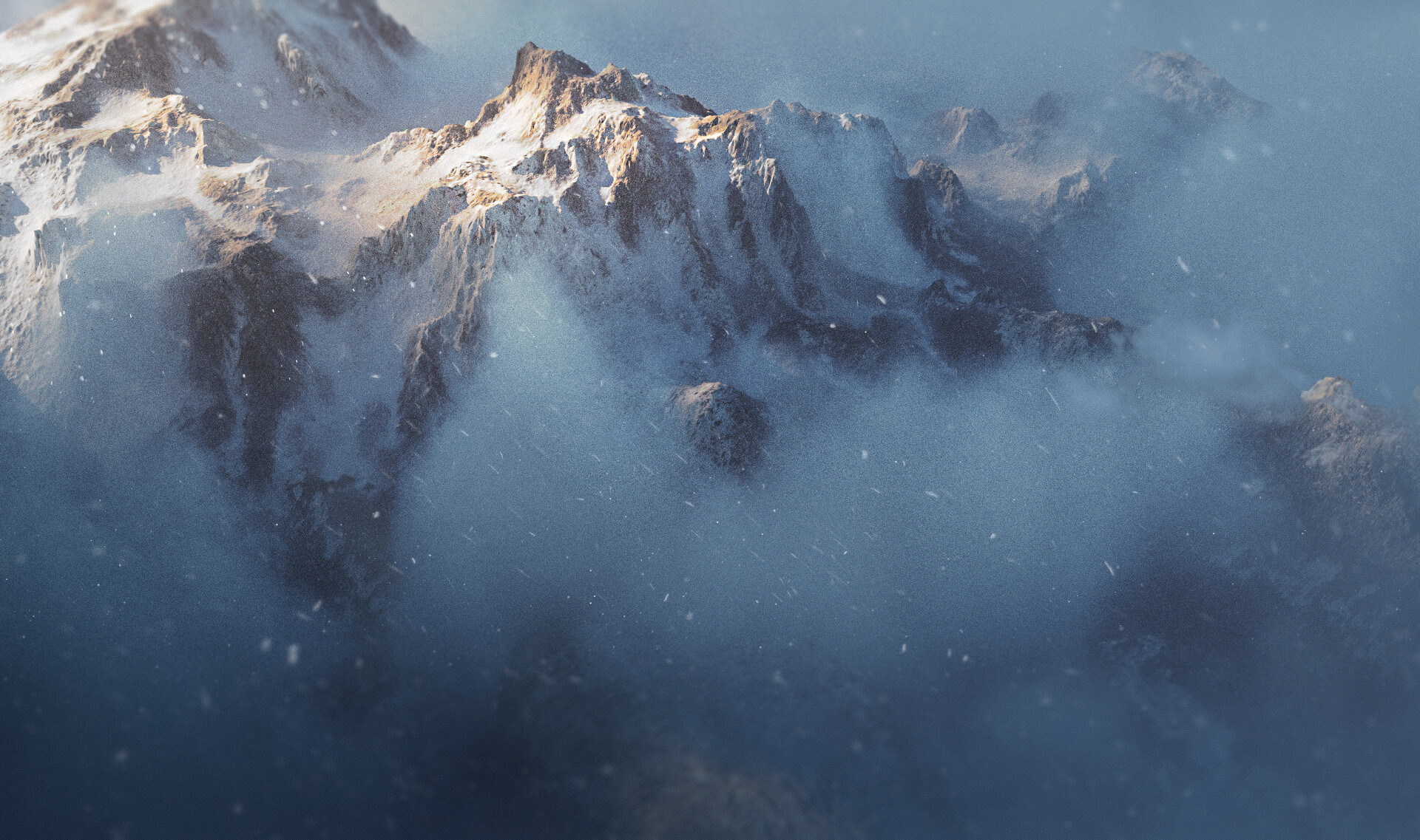 ArtStation - Snowy mountains