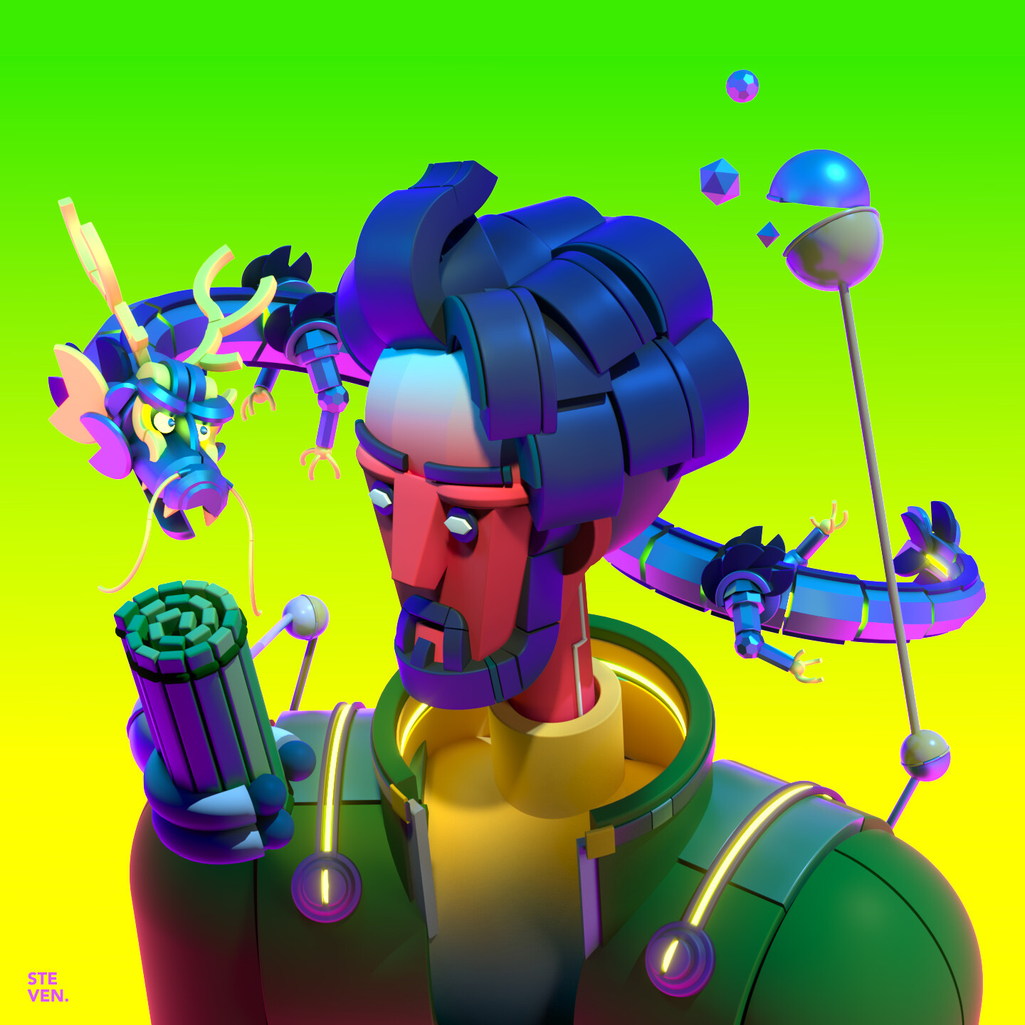 ArtStation - 蜀 A.D. 2221 关羽