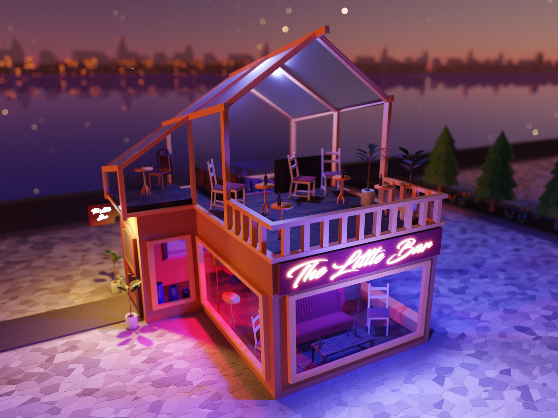 Chris J Mitchell - Stylised Cartoon Style 'Little' Buildings Set