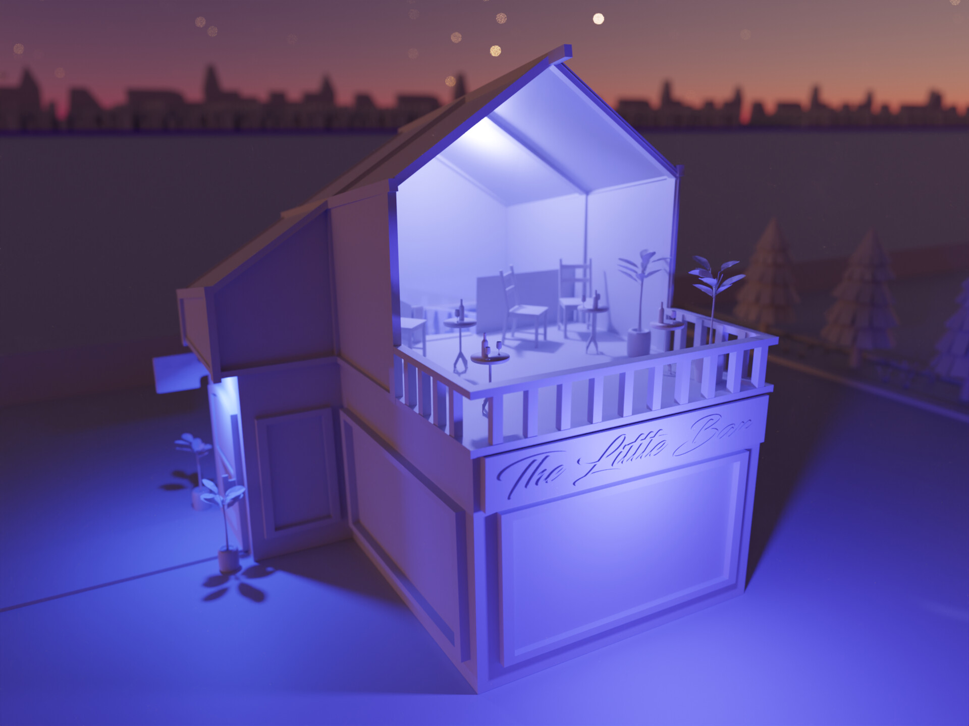 Chris J Mitchell - Stylised Cartoon Style 'Little' Buildings Set