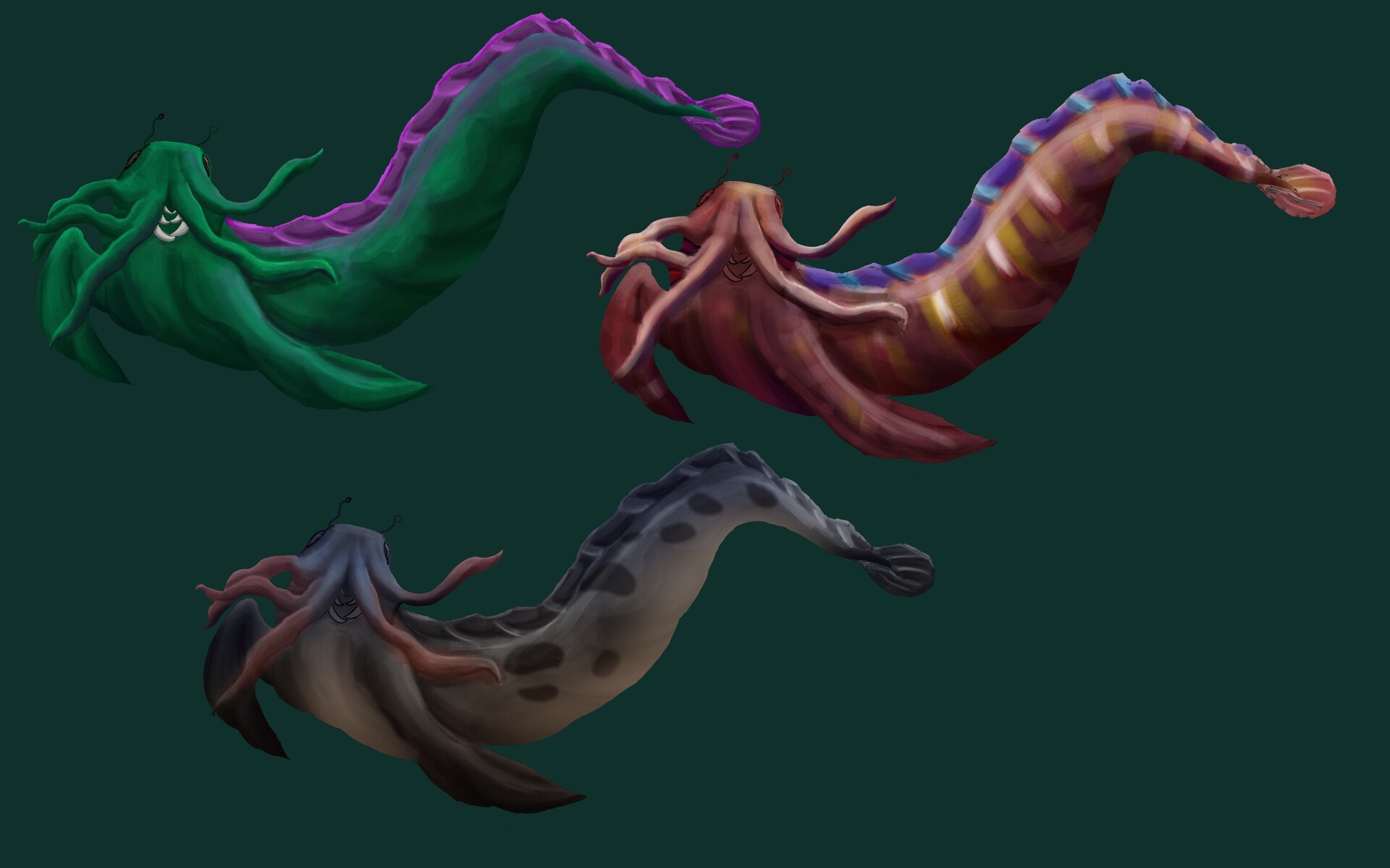 ArtStation - Deep water creature concept art