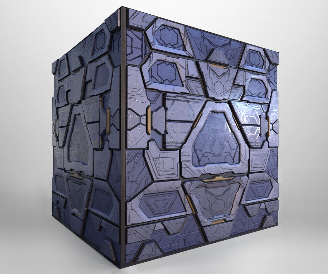 ArtStation - SciFi Wall Panel Texture
