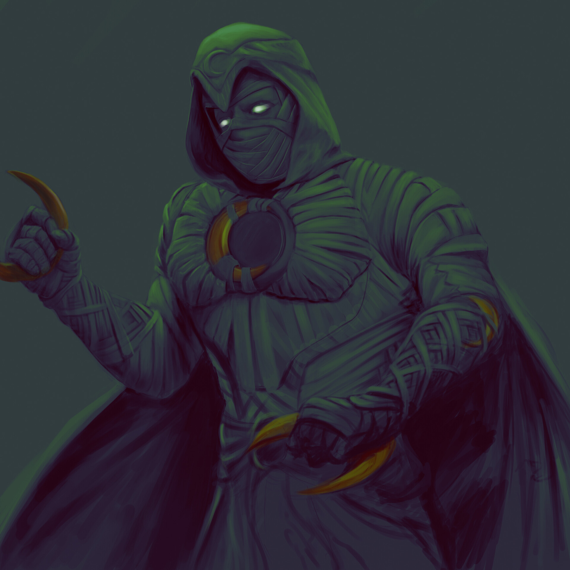 ArtStation - Moon Knight Digital Sketch