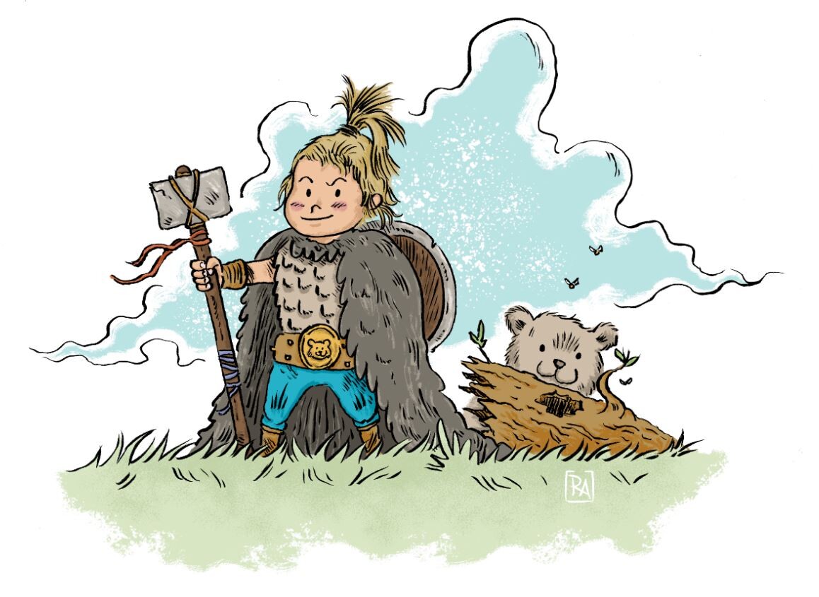 ArtStation - Viking Girl - Teddy bear