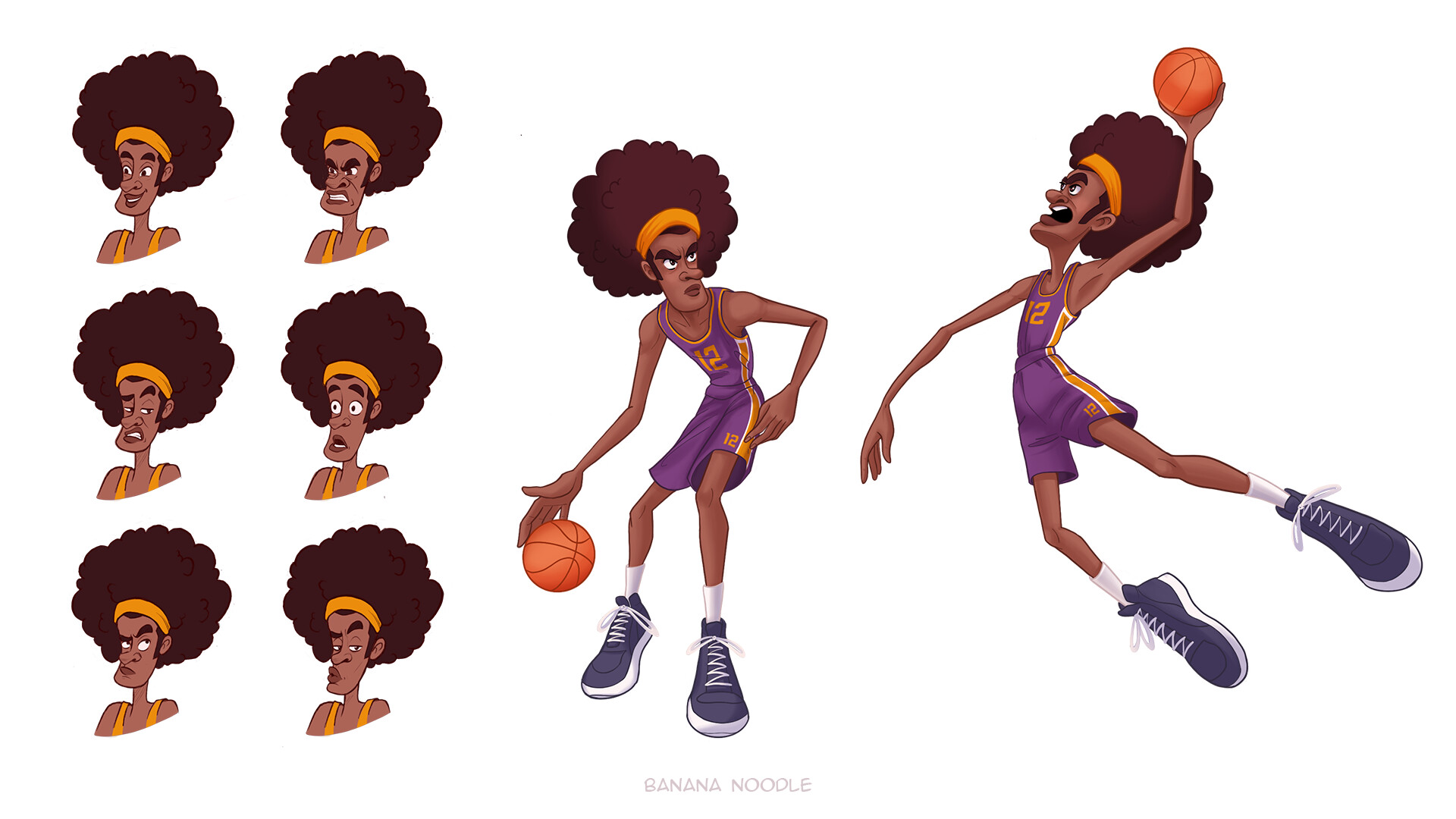 Basketball Player Cartoon Characters