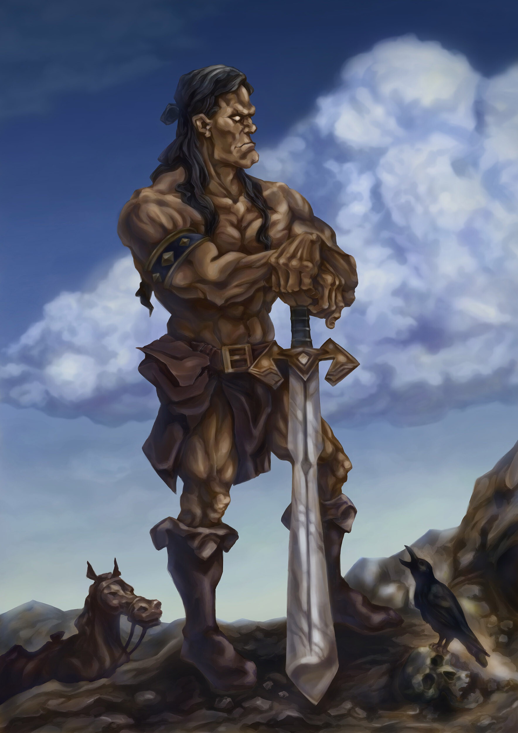 ArtStation - The hero with a sword