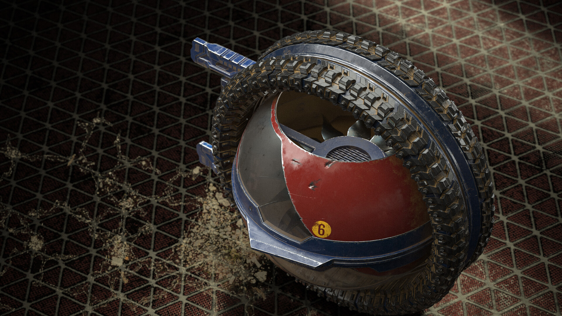 zorro - this is my concept for a spherical robot guard that can fly too!