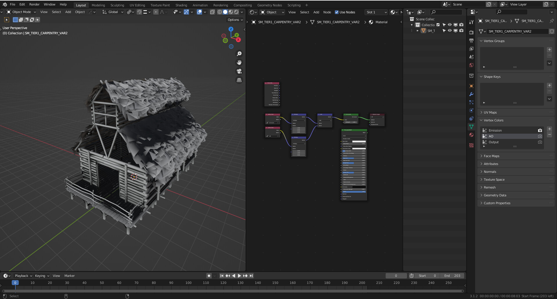 Ro Garcia - Technical Artist - Vertex Color Bake workflow (Python ...