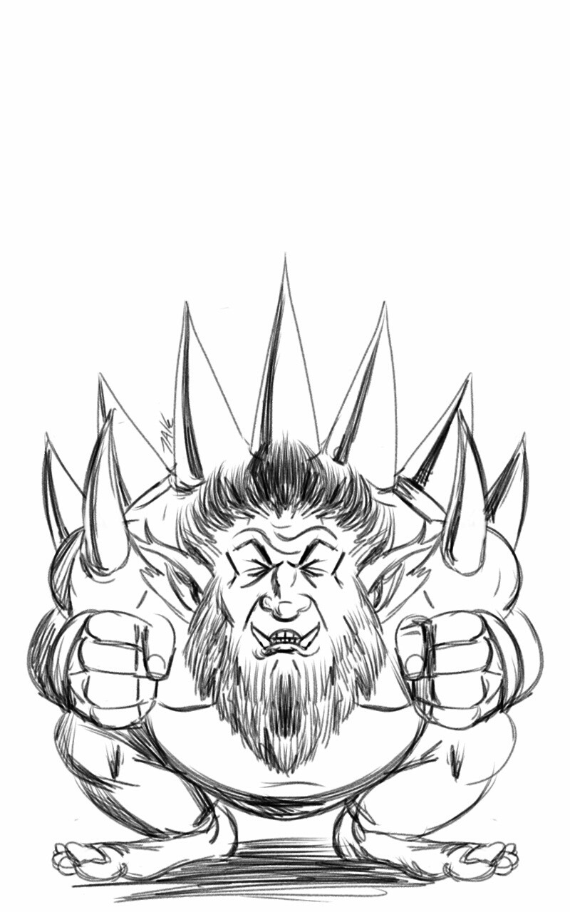 Easy Grendel Drawing