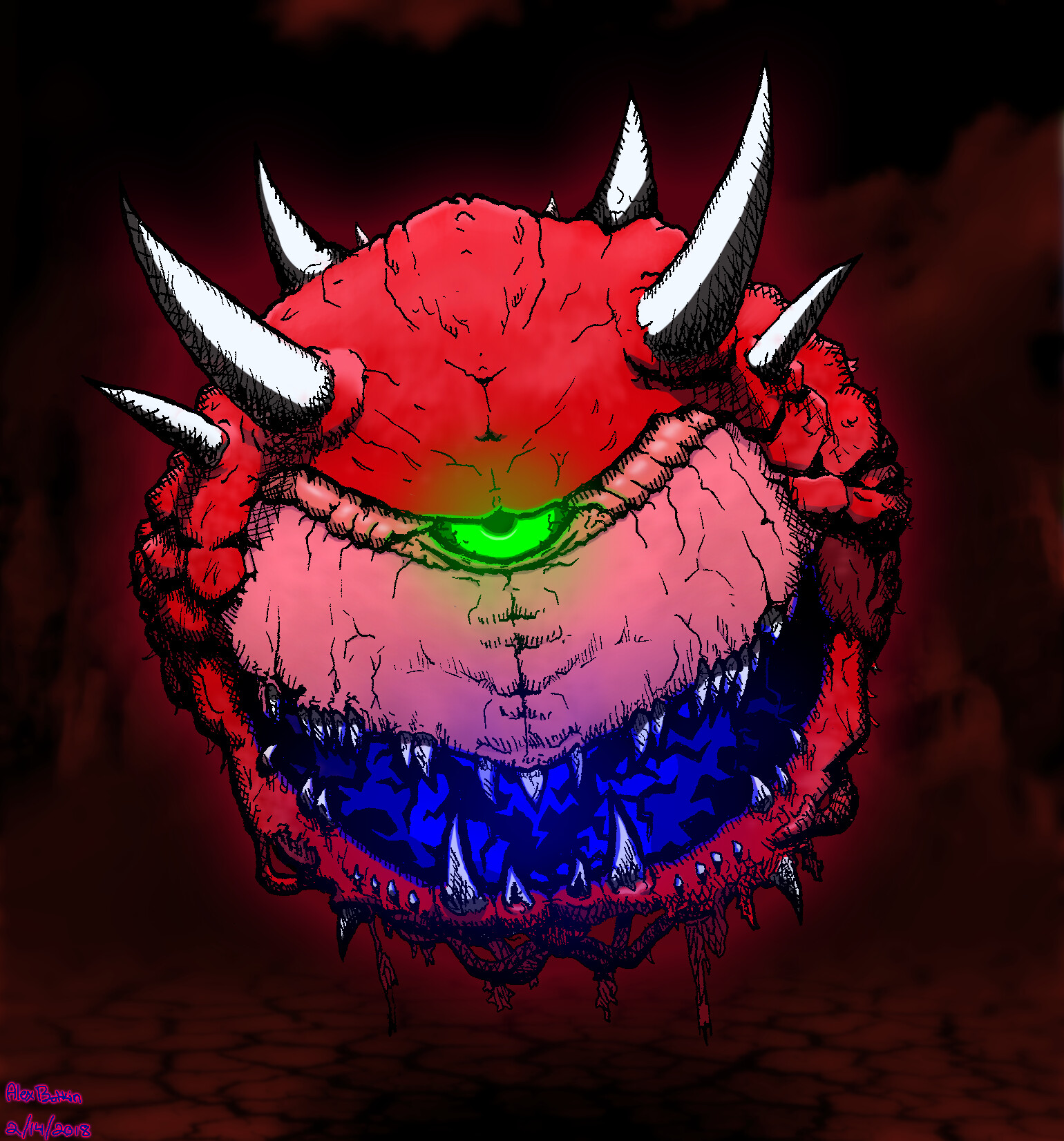 ArtStation - Cacodemon from Doom