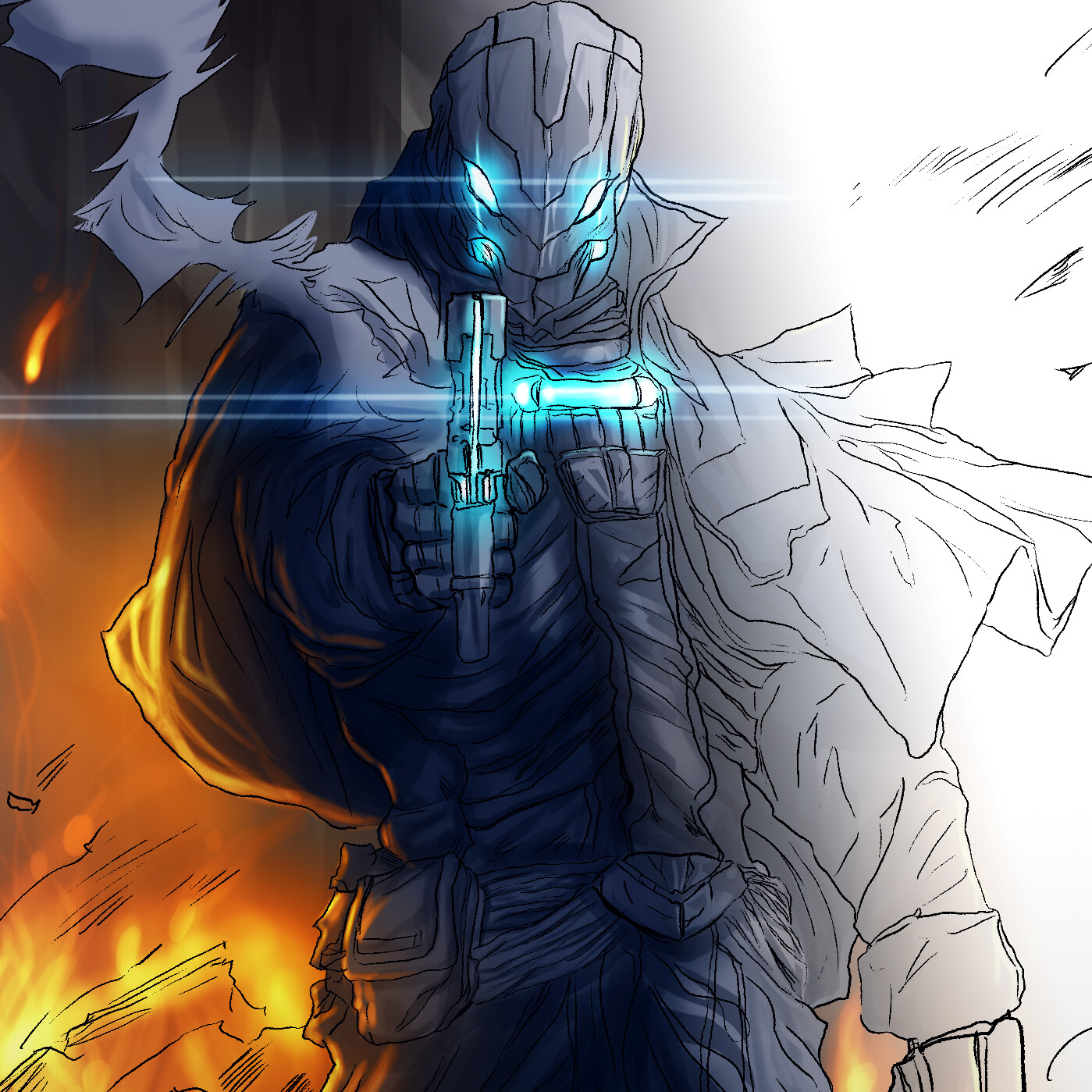 ArtStation - [FANART] - Redraw & Coloring - Avidia - Colorless Manga