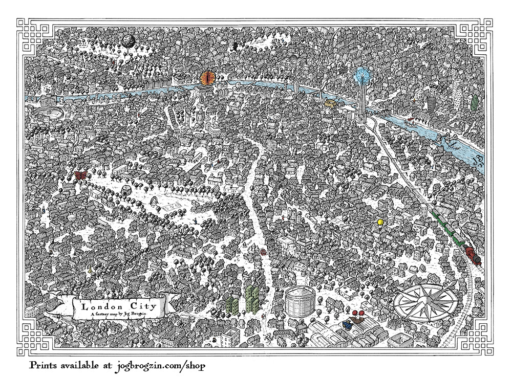 ArtStation - Fantasy Map of London