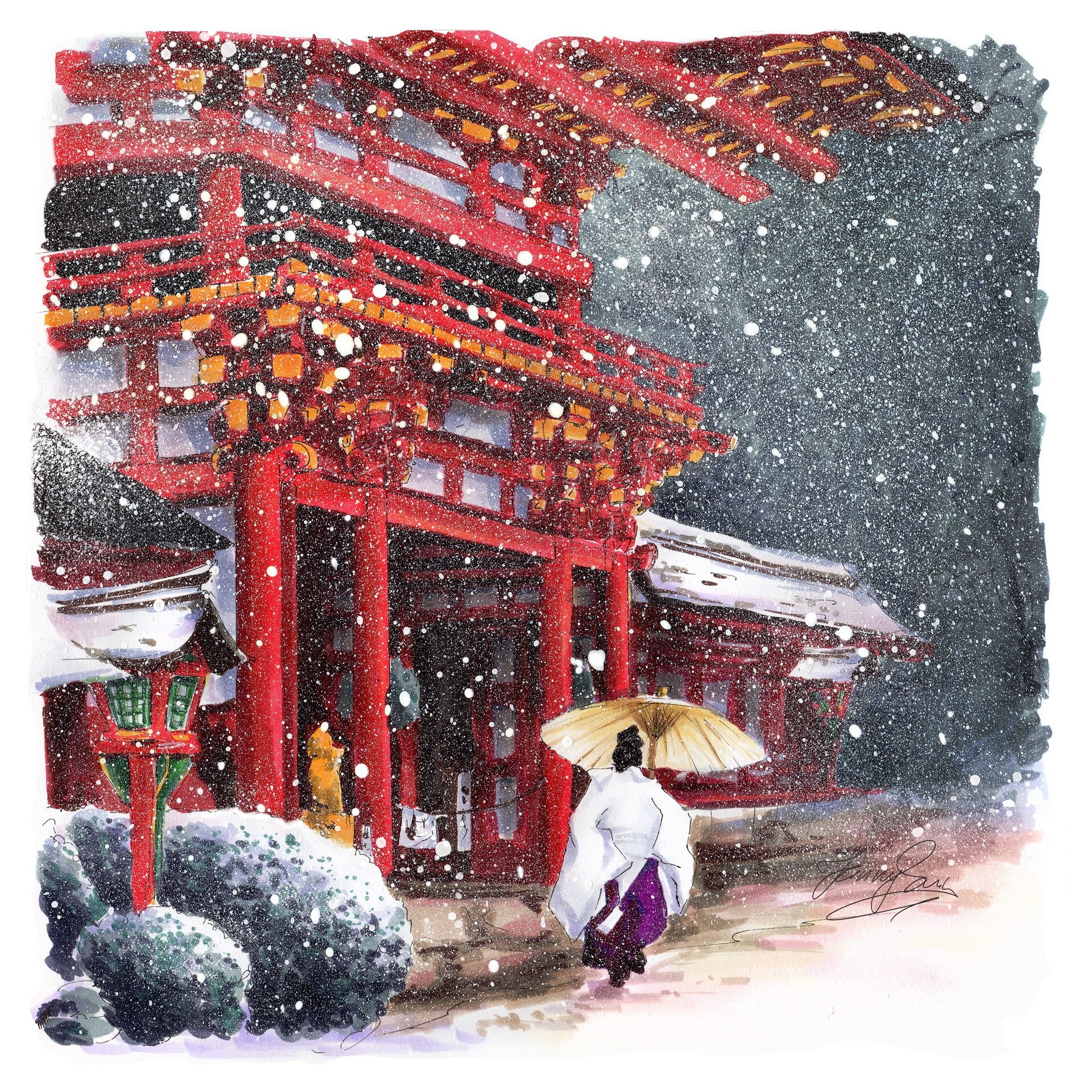 ArtStation - Winter in Japan
