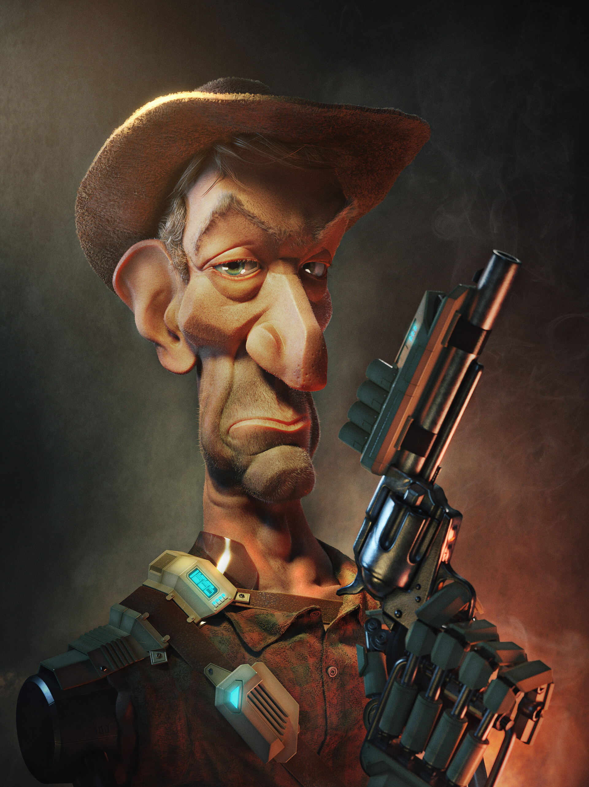 ArtStation - Cyborg Cowboy