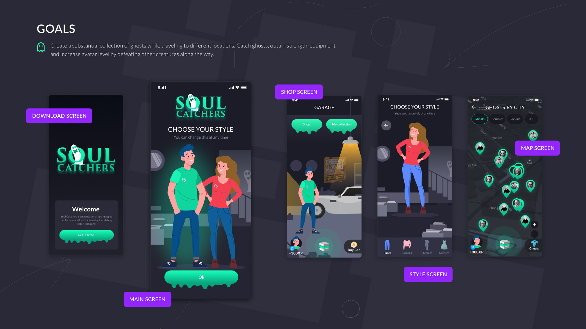 Innowise - Soul Catchers. UI for a mobile game