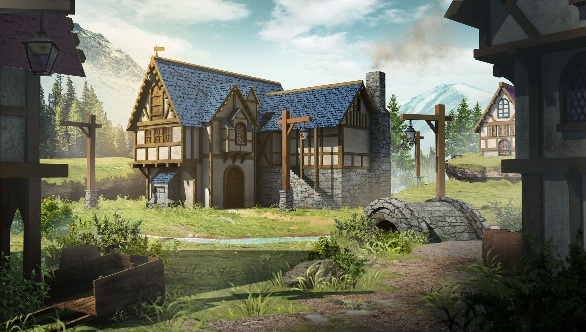 ArtStation - Environment Design - Medieval Town