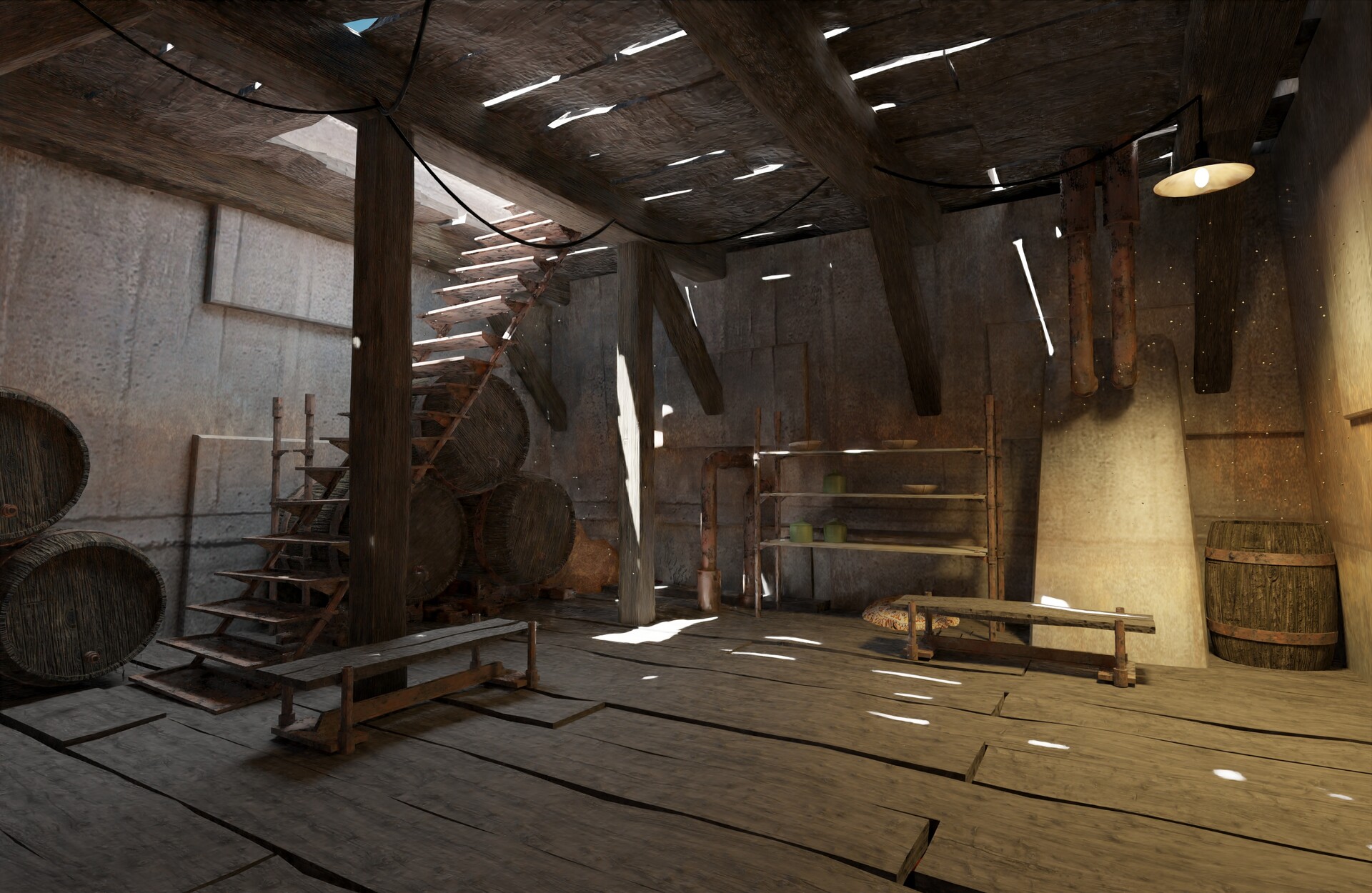 ArtStation - Kenshi fan art: Stormhouse storage room