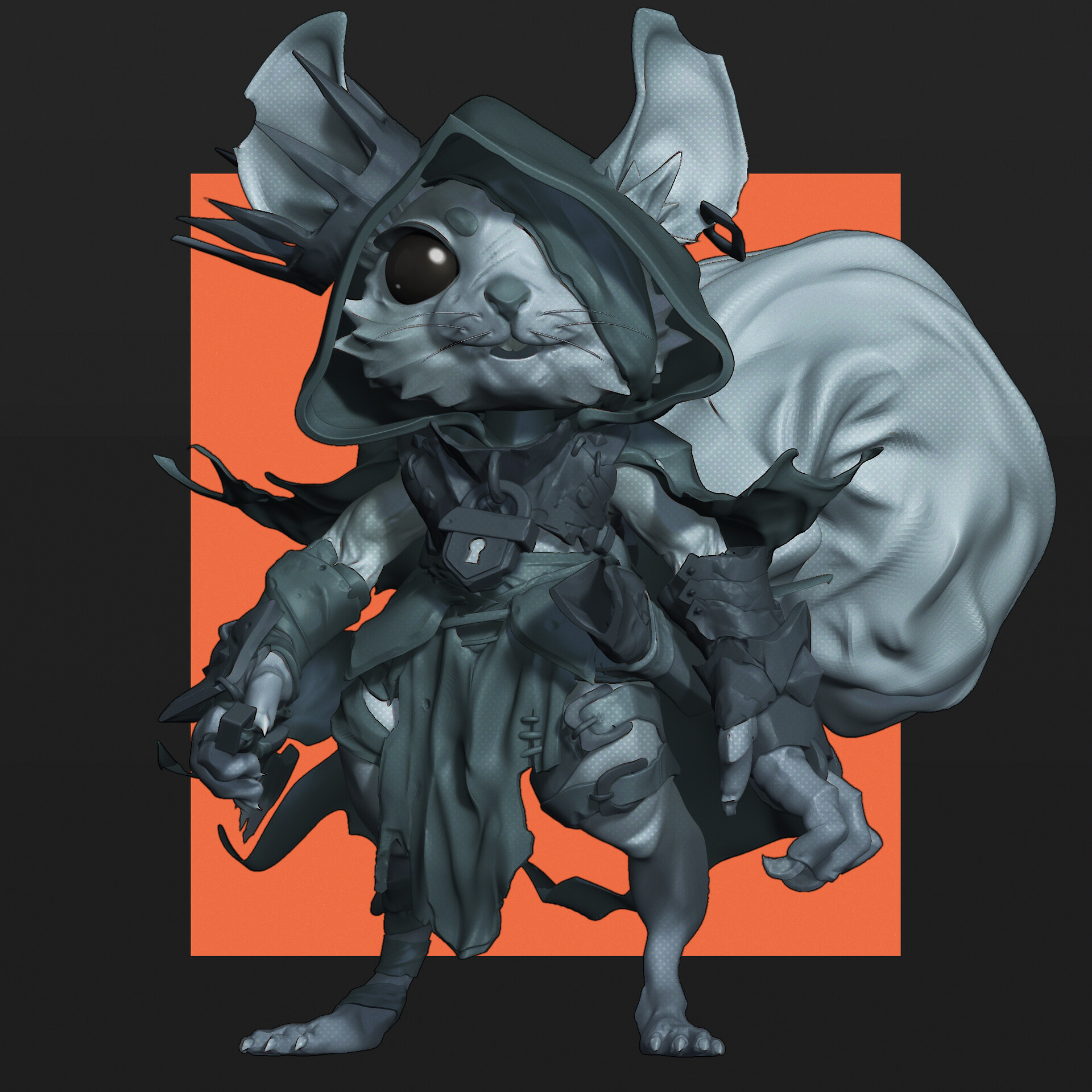 ArtStation - mouse rat squirrel rogue thing