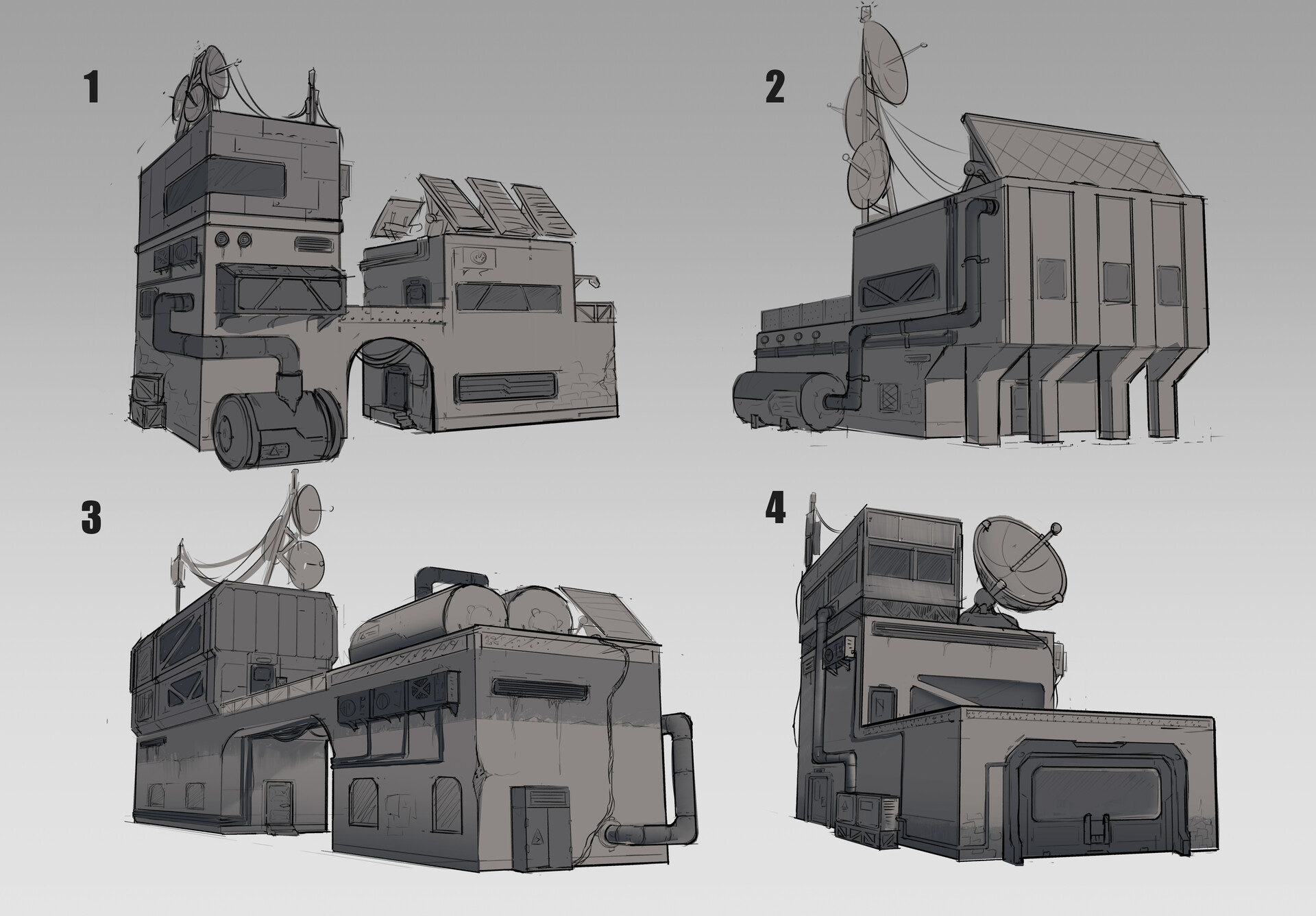 how to draw sci fi buildings