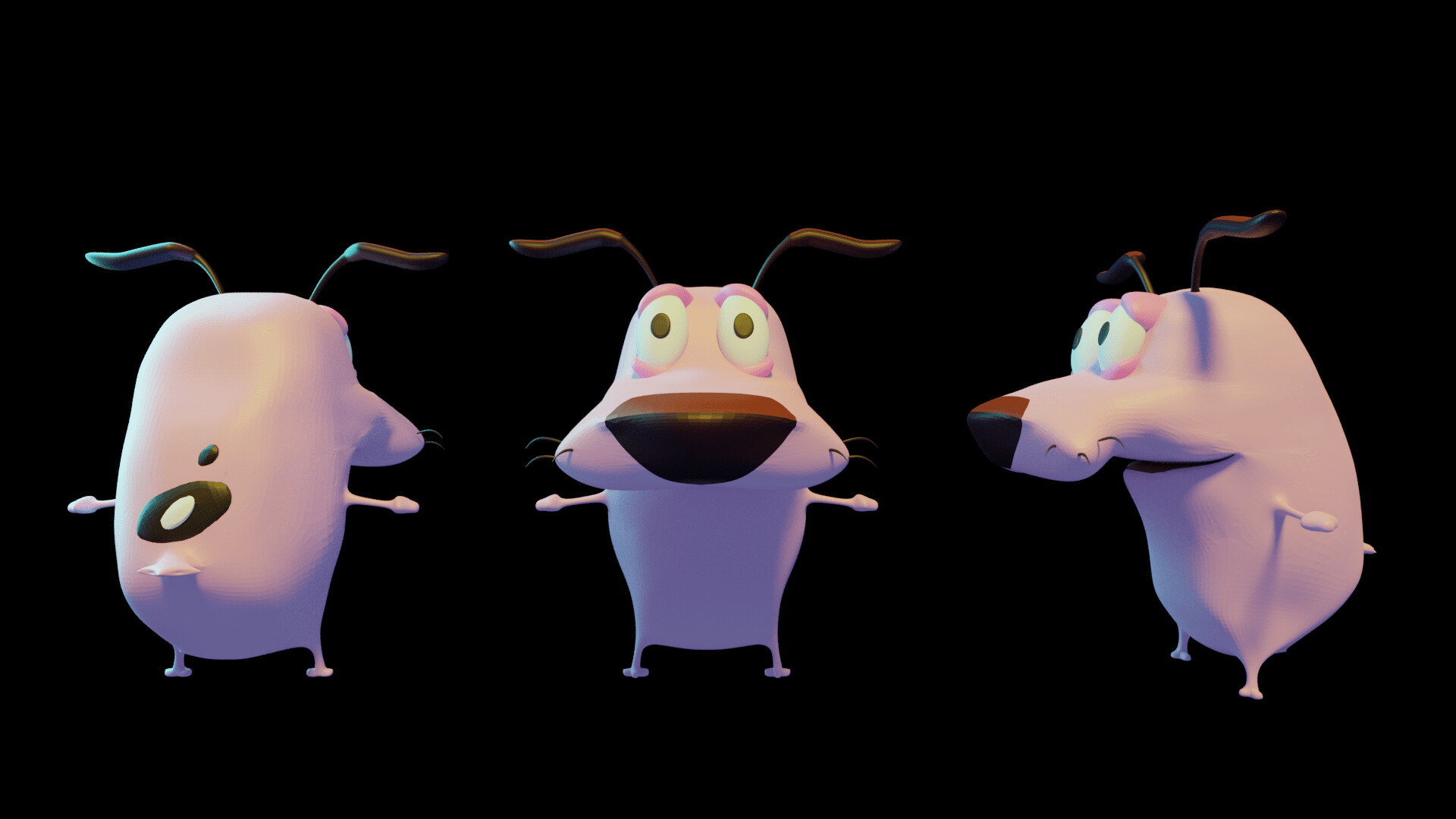 ArtStation - Courage the Cowardly Dog 3D Model