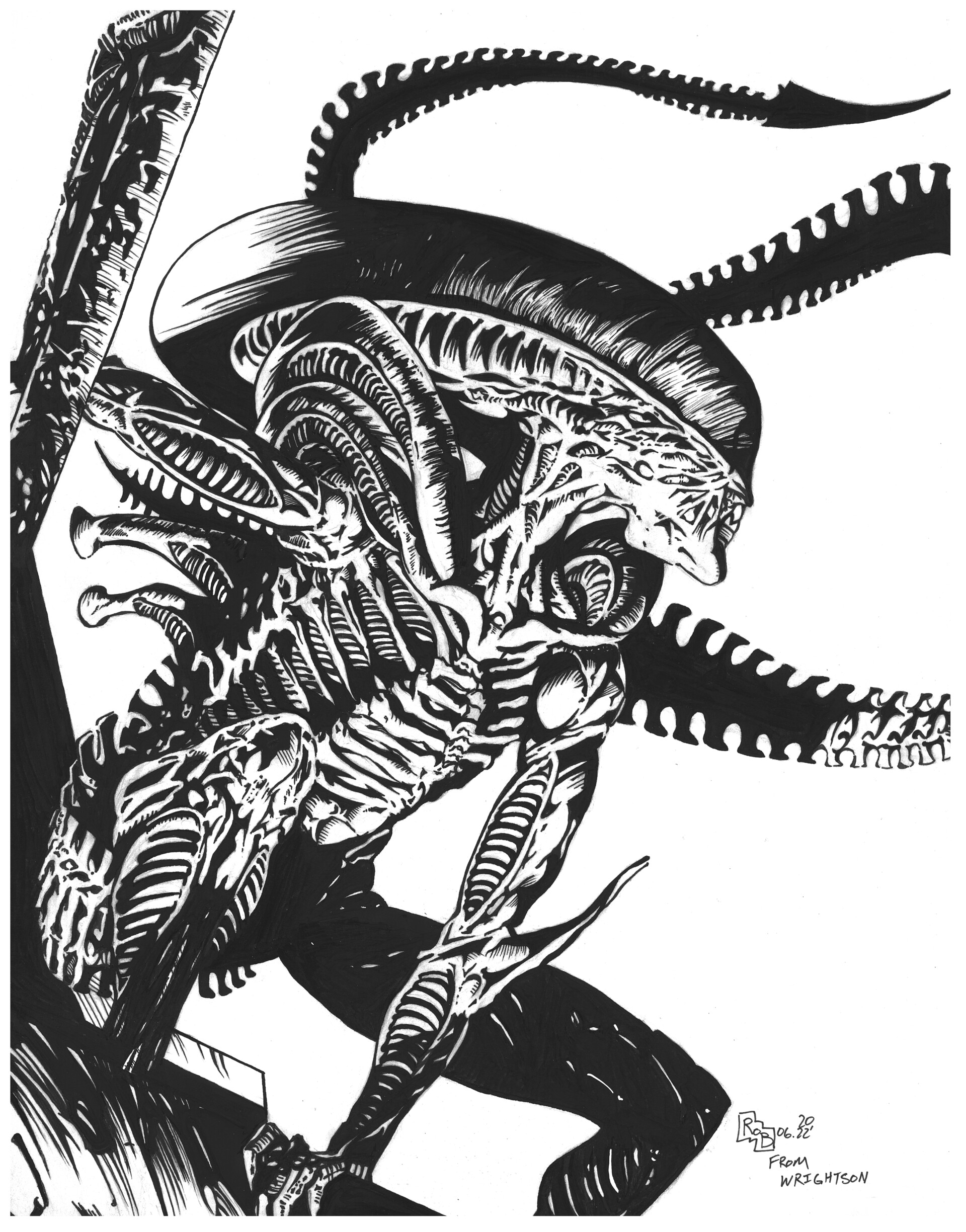 ArtStation - aliens original cover reconstruction after bernie wrightson