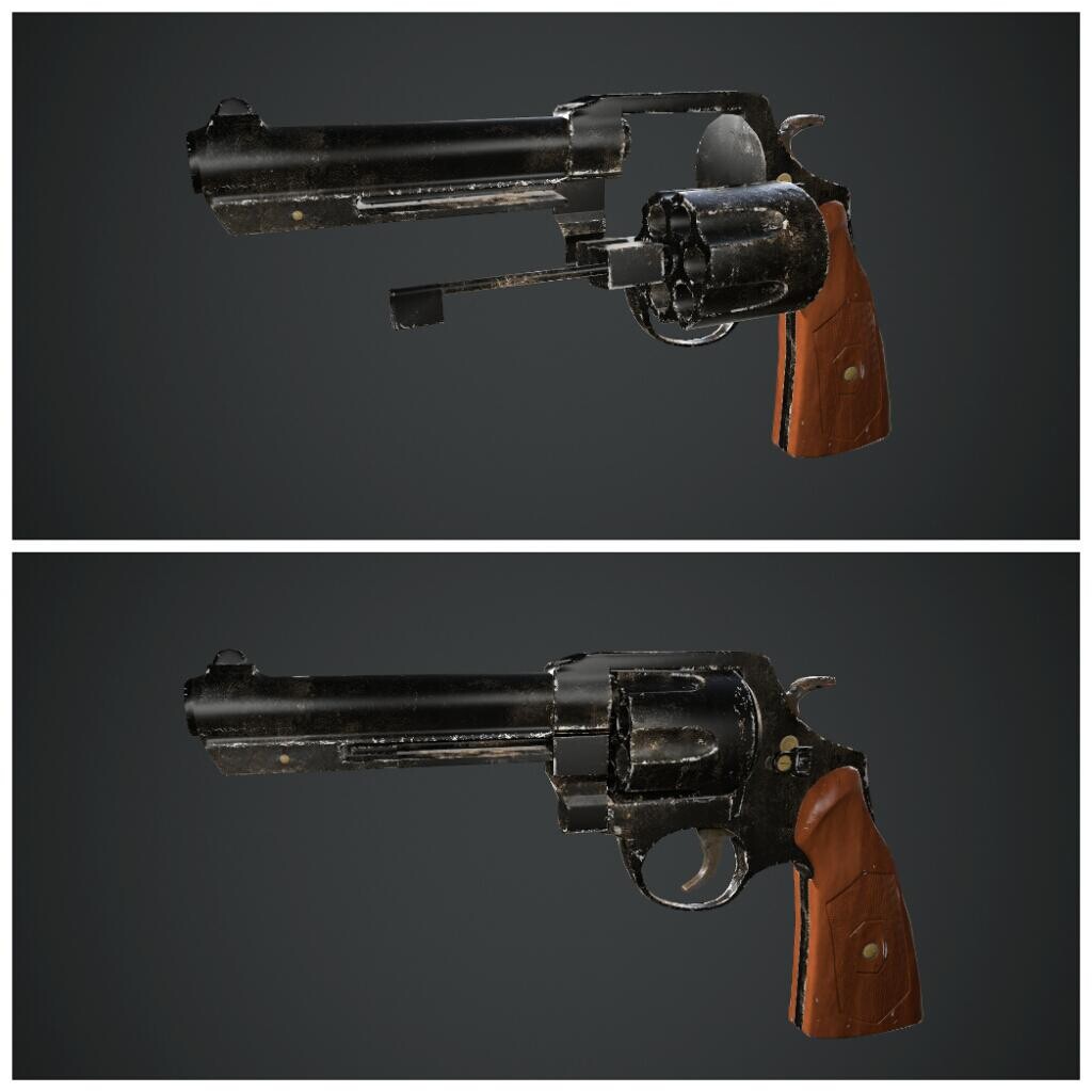 ArtStation - Low Poly Revolver