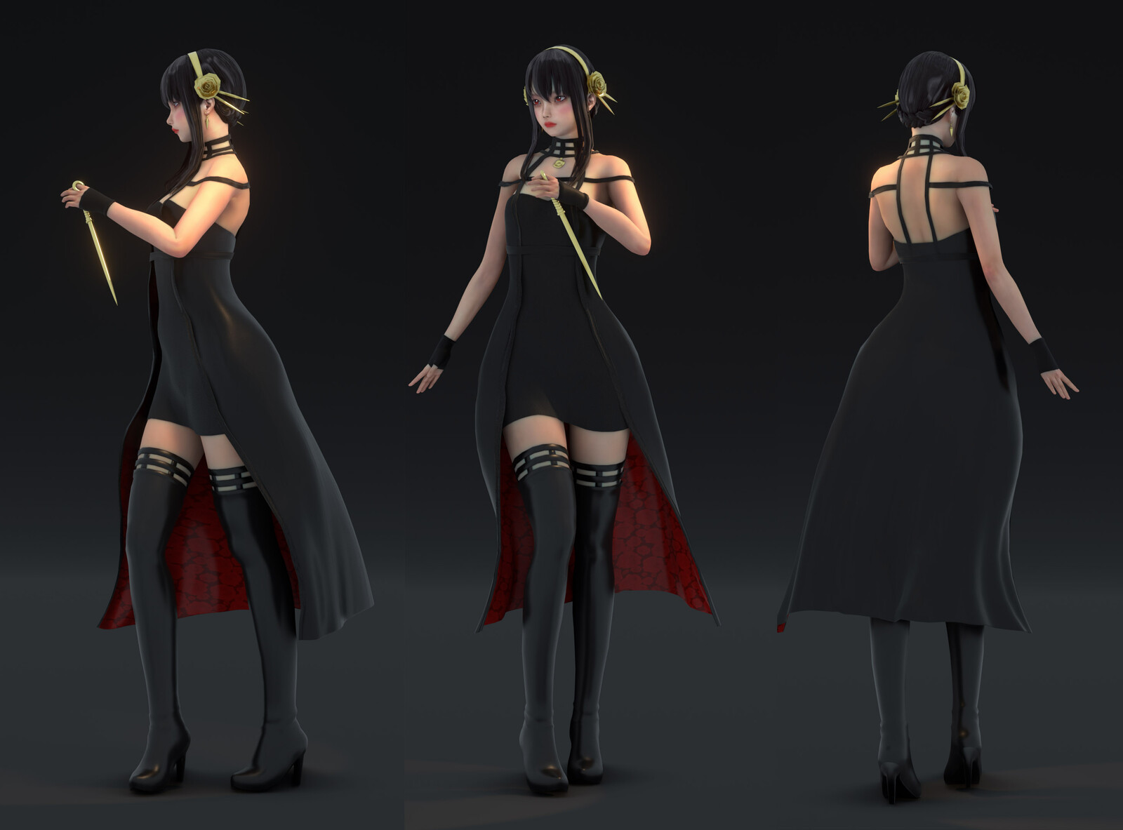 hang.2o - Yor Forger -3D Modeling (Fan Art)