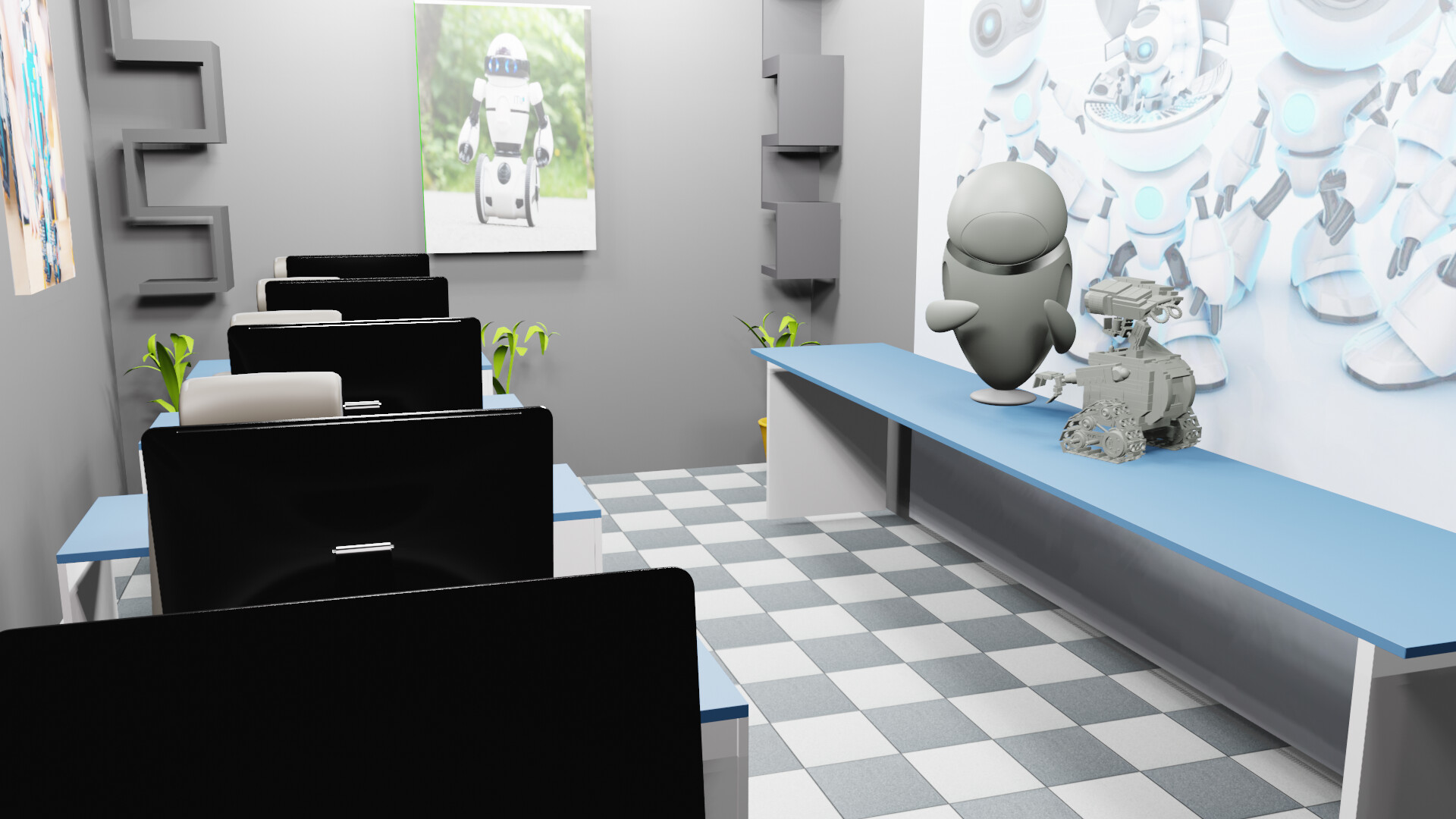 ArtStation - Robotics room and python room