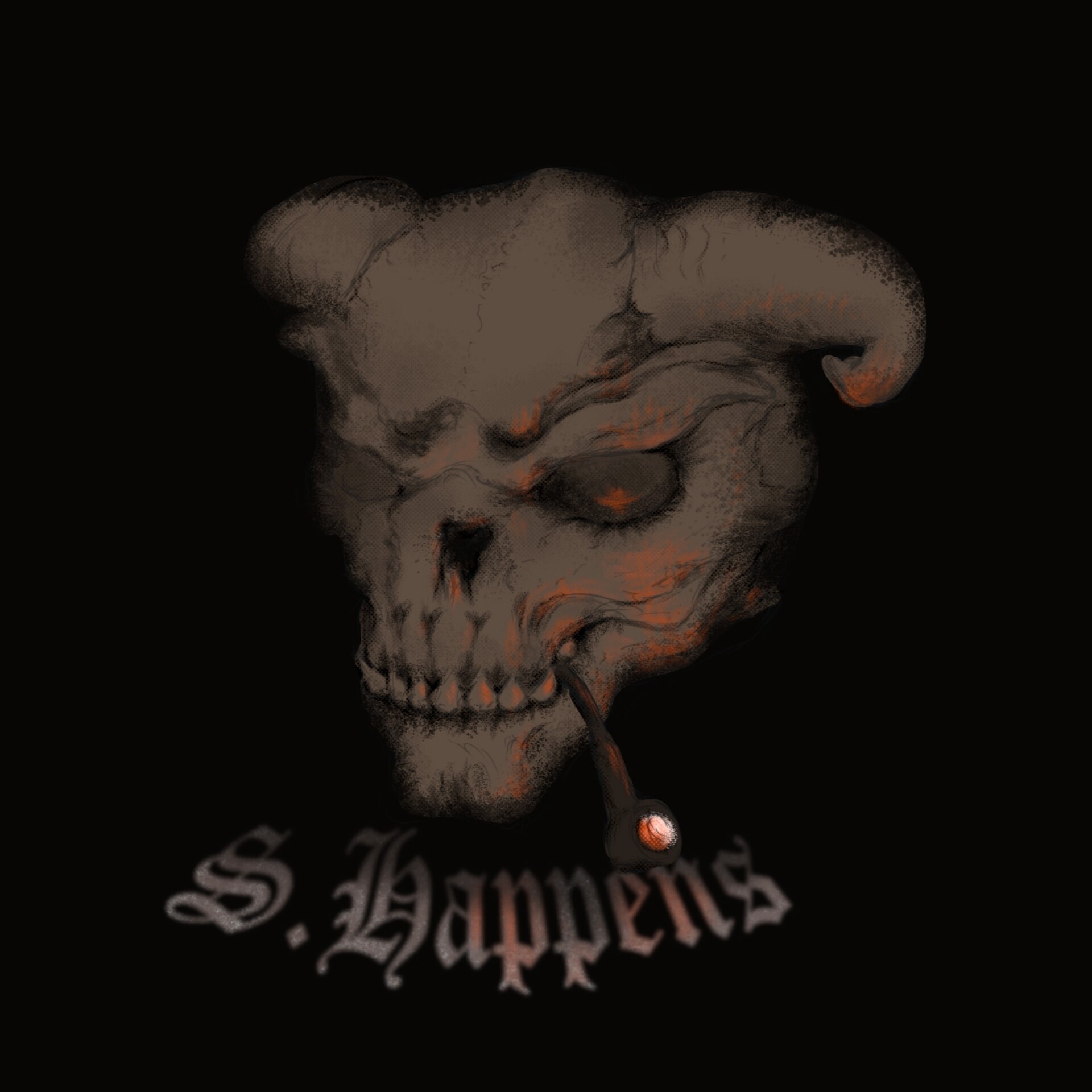 ArtStation - Smoking demon. don't smoke , kids