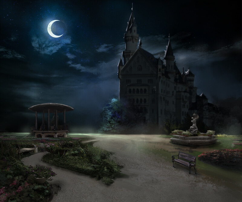 ArtStation - Small Backgrounds for a game project - commissioned work