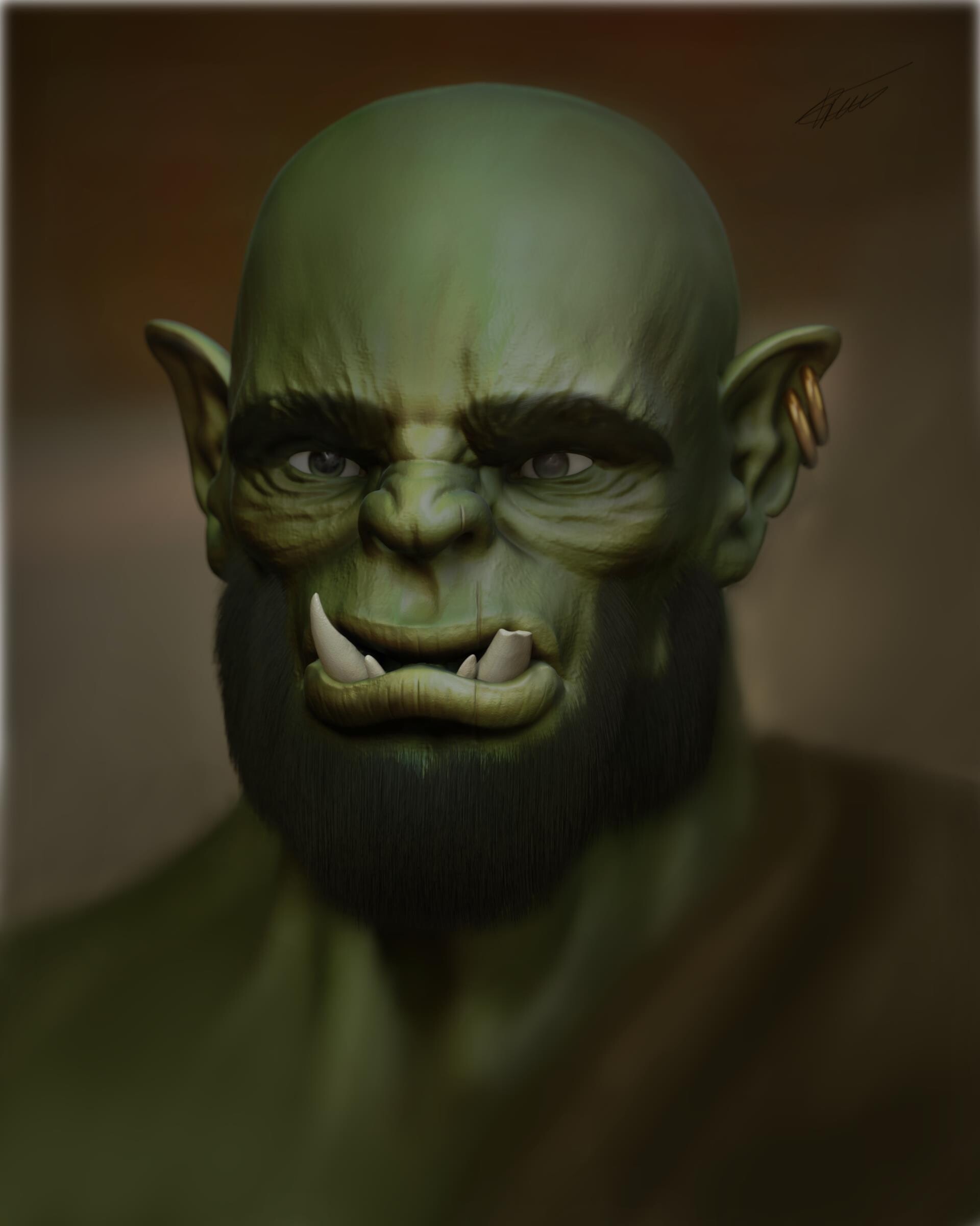 ArtStation - Skyrim /Ork head