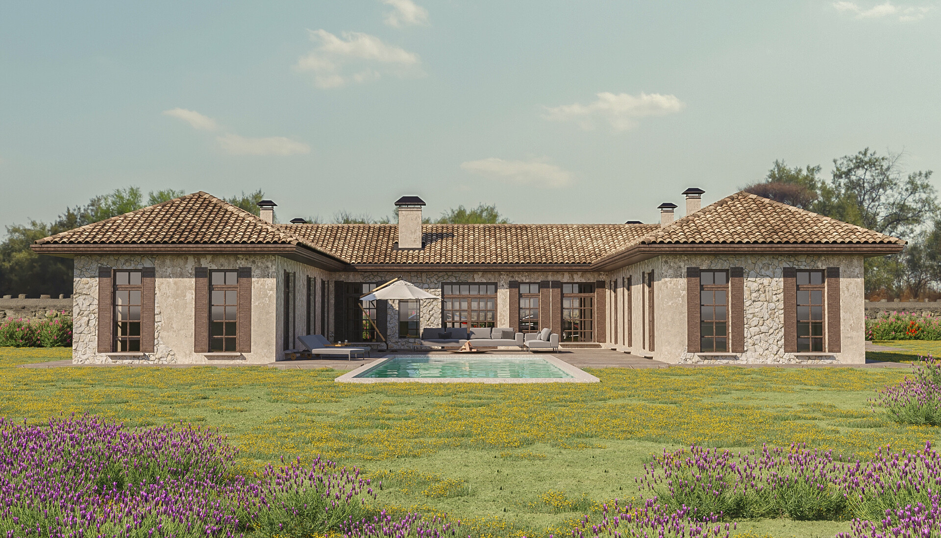 ArtStation - Private house — exterior visualization