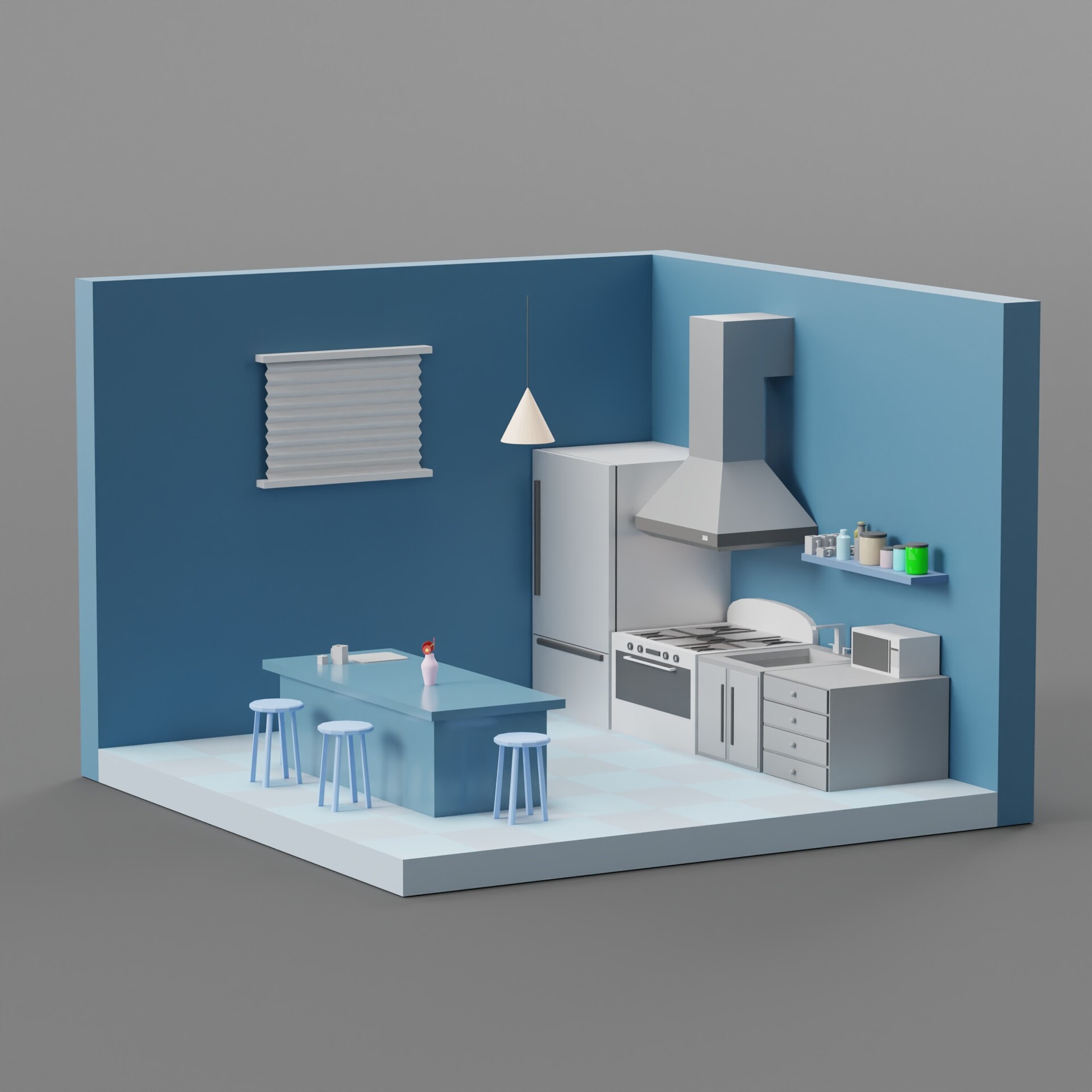 ArtStation - Kitchen Lowpoly