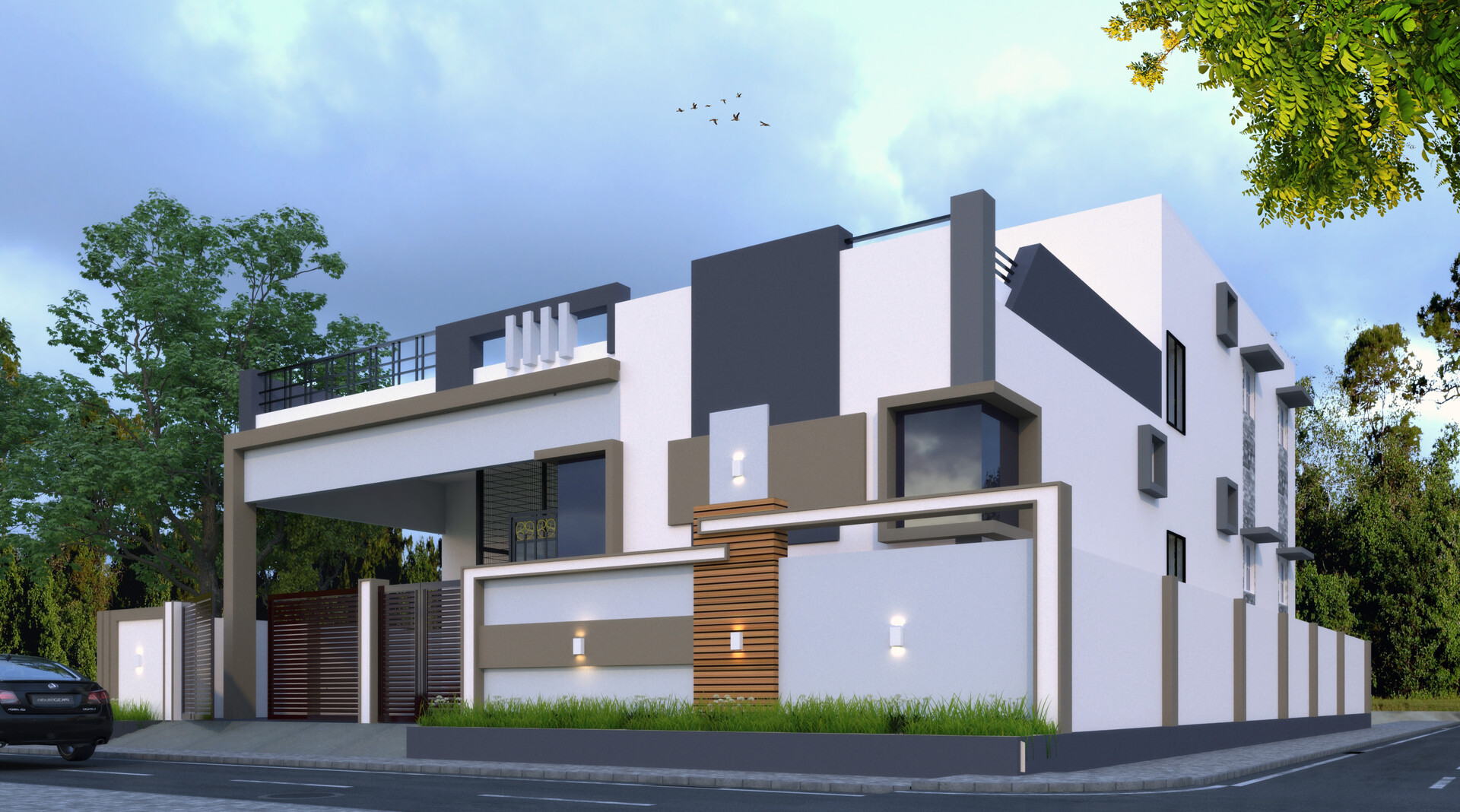 ArtStation - Residential Building - Elevation Madurai